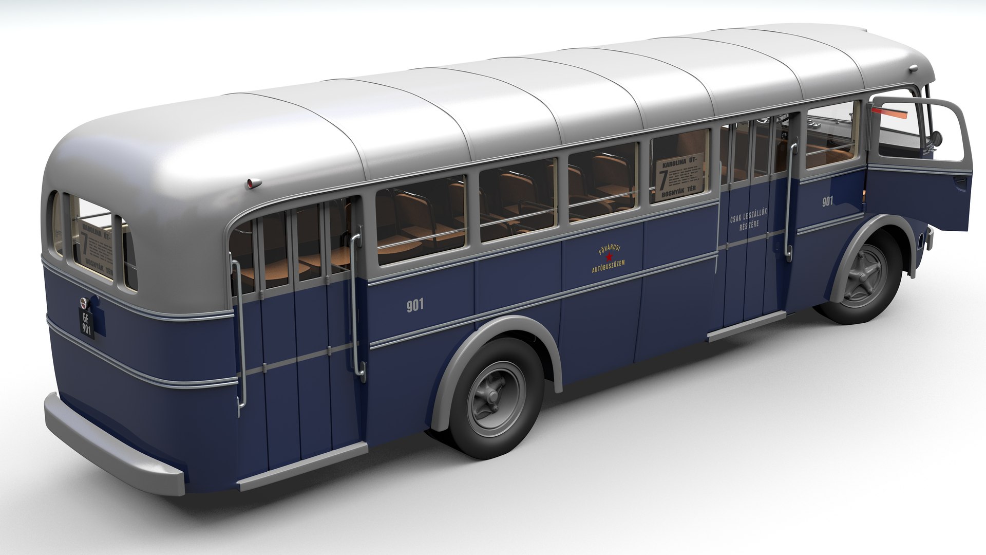 3D Ikarus 60 Hungarian City Bus 1952 - TurboSquid 1906091