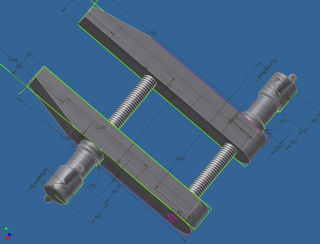 free clamp inventor 3d model