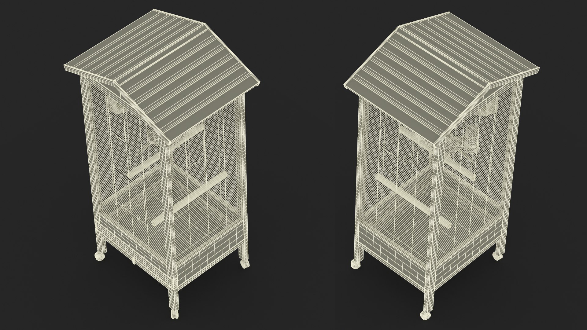 3D Bird Cage With Parrot - TurboSquid 2325134