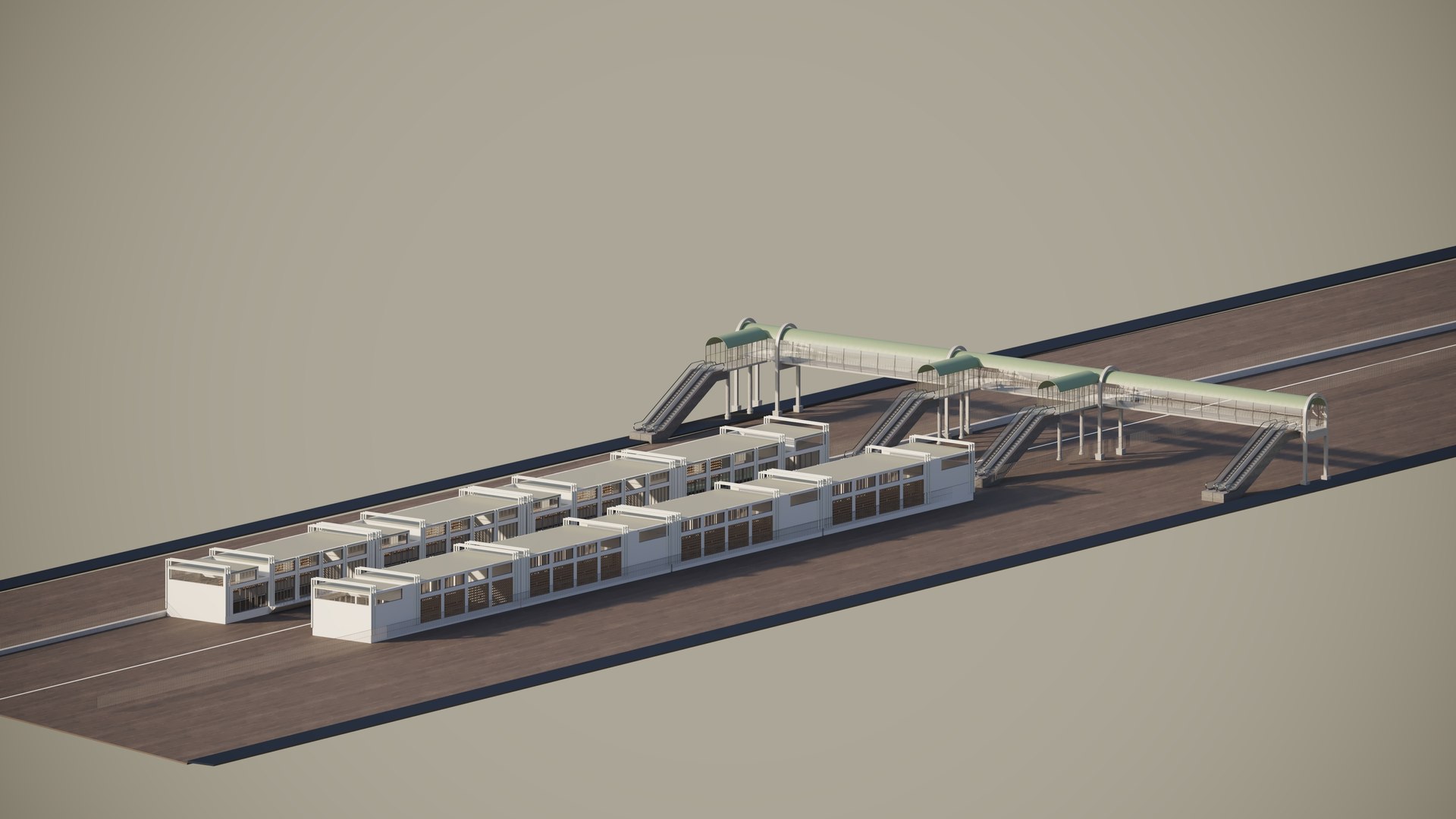 3D METRO BRIDGE STATION Model - TurboSquid 2201636
