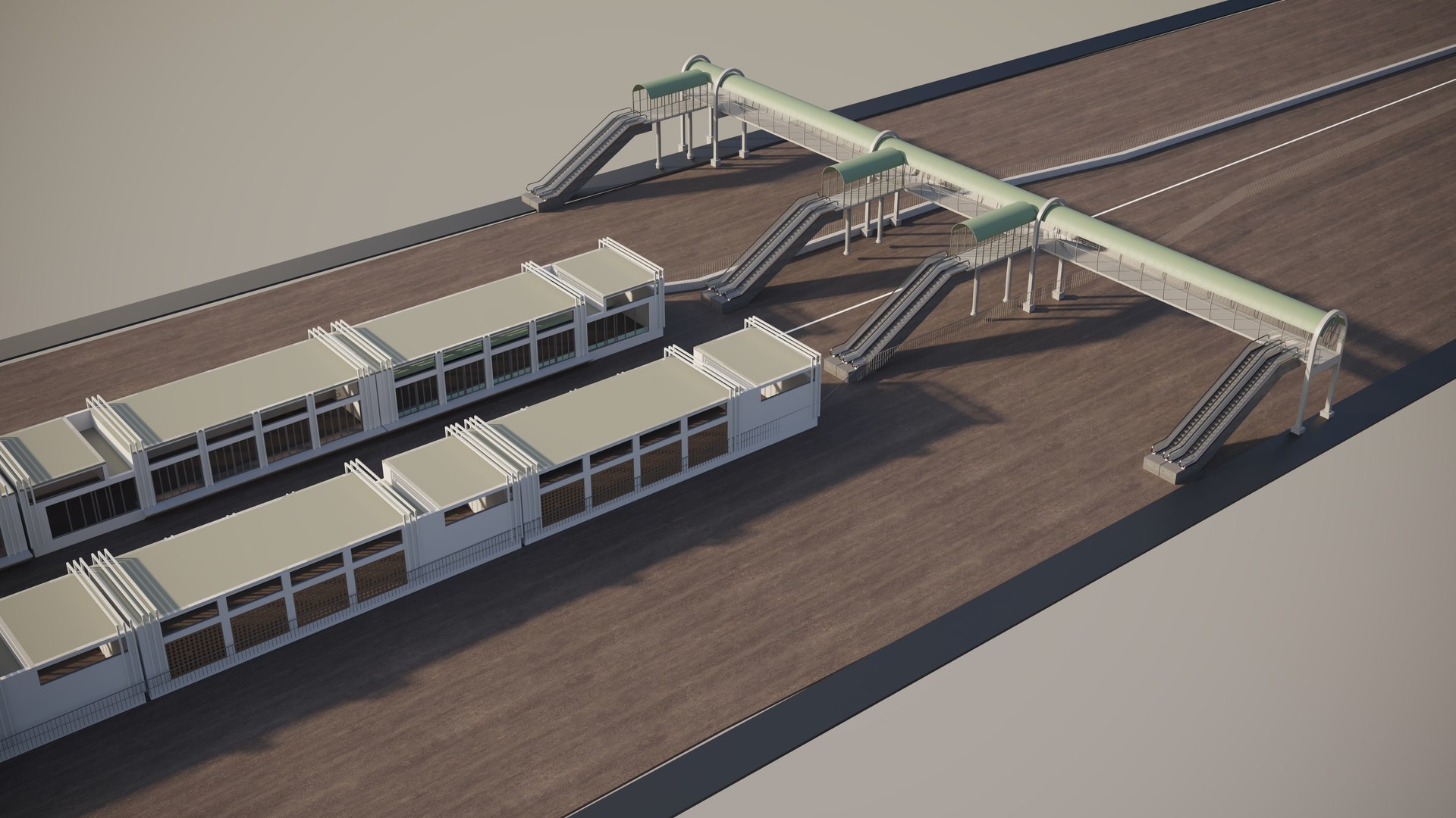 3D METRO BRIDGE STATION Model - TurboSquid 2201636