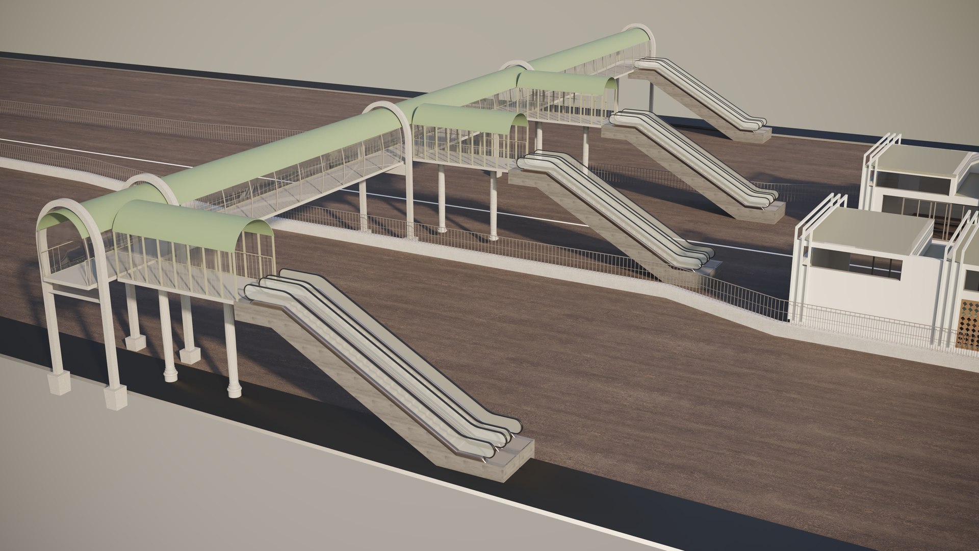 3D METRO BRIDGE STATION Model - TurboSquid 2201636