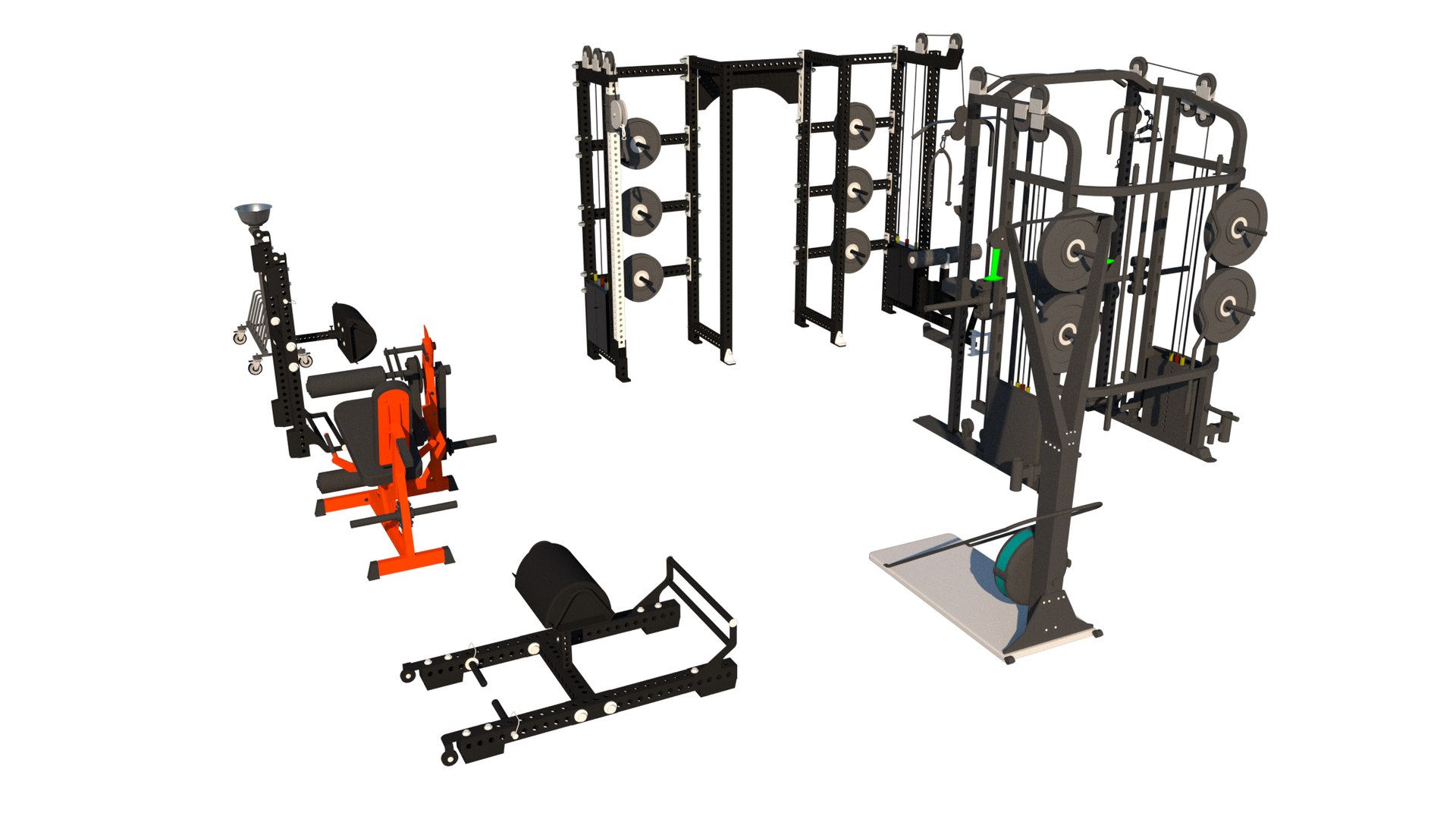 3D Gym Equipment Collection - TurboSquid 2340677