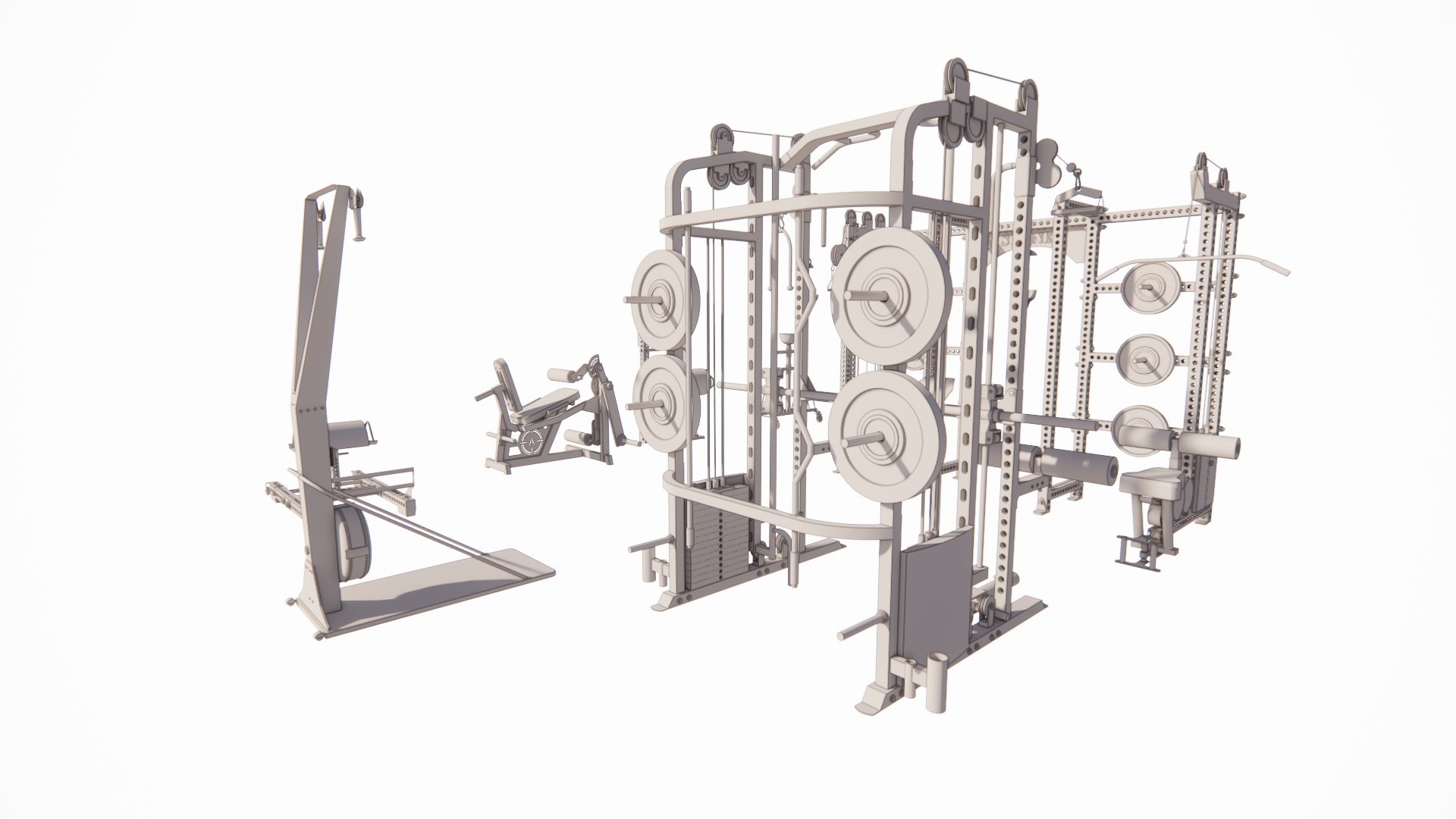 3D Gym Equipment Collection - TurboSquid 2340677