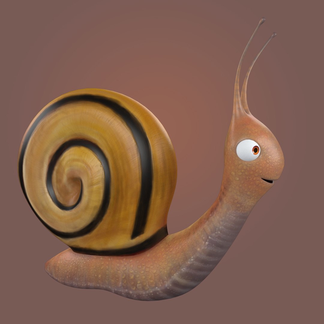 Cartoon snail 3D model - TurboSquid 1621990