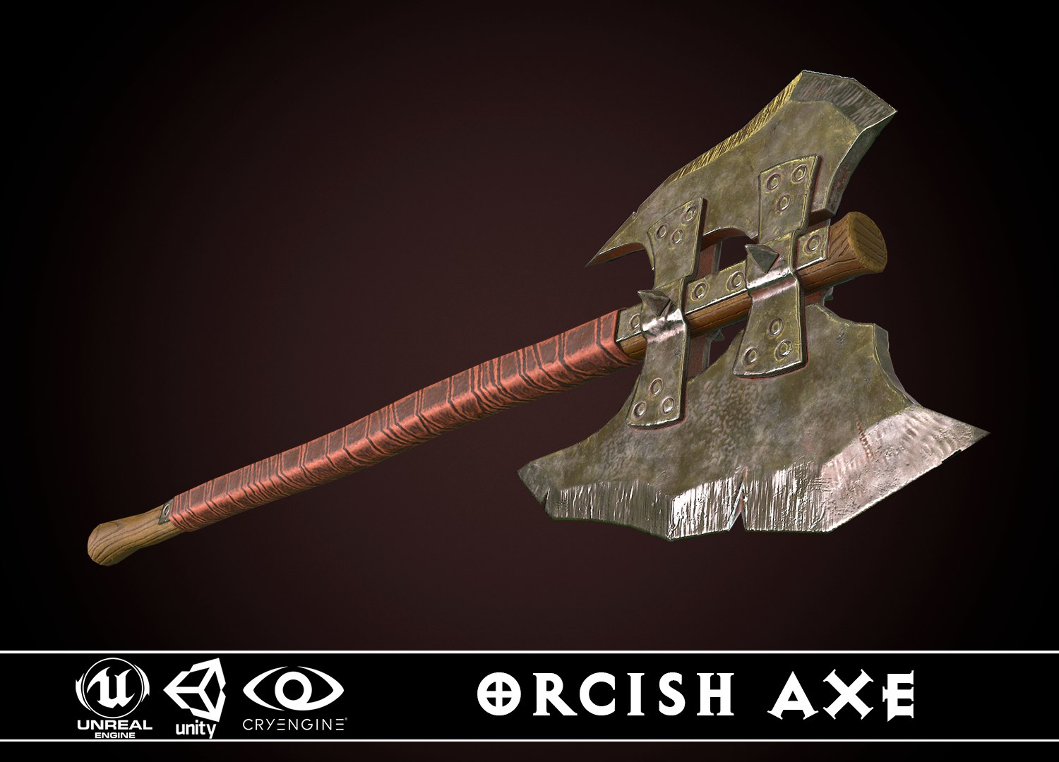 3D Orcish Axe - TurboSquid 1321883