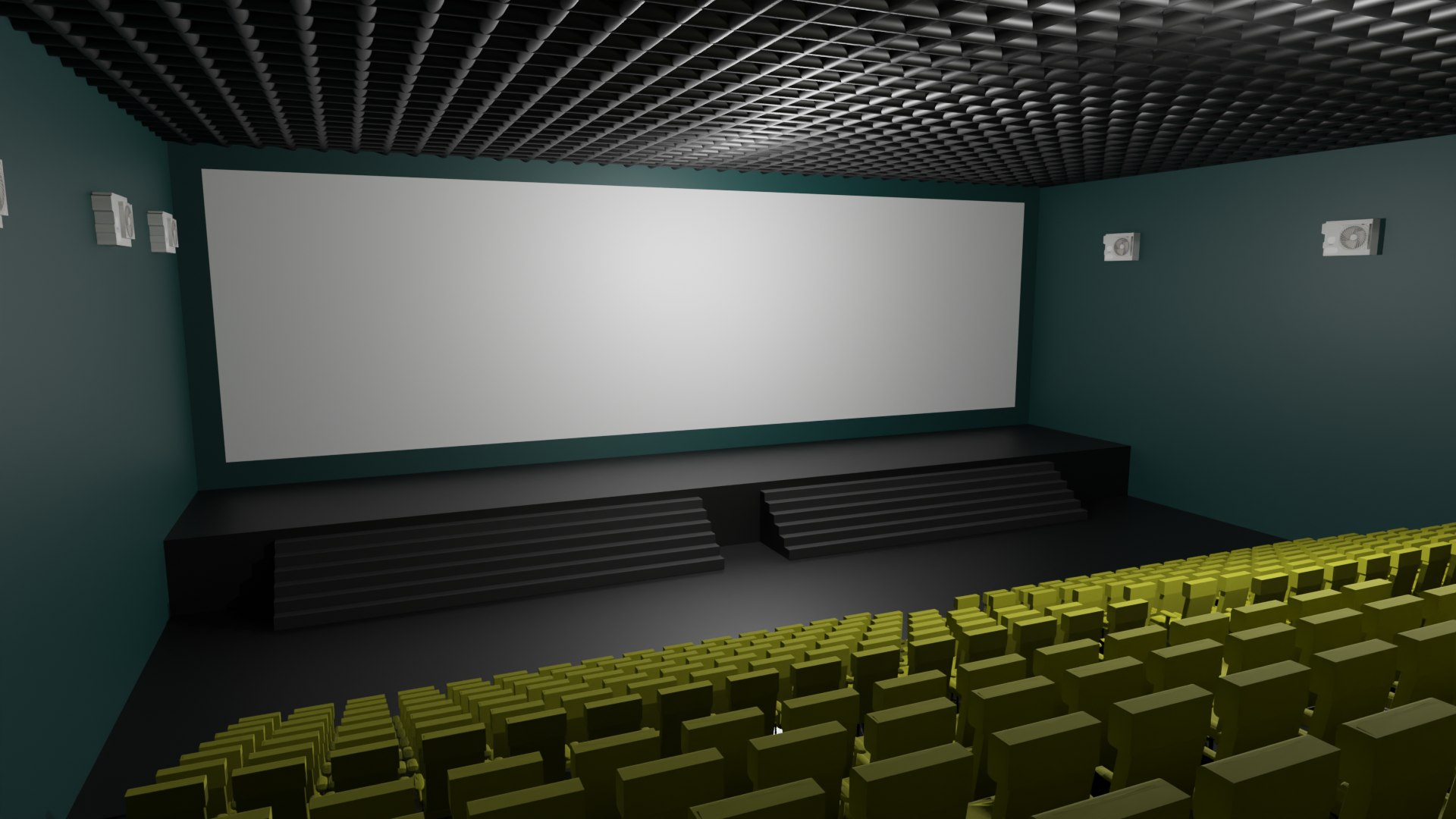 Cinema Interior 3D Model - TurboSquid 2140791