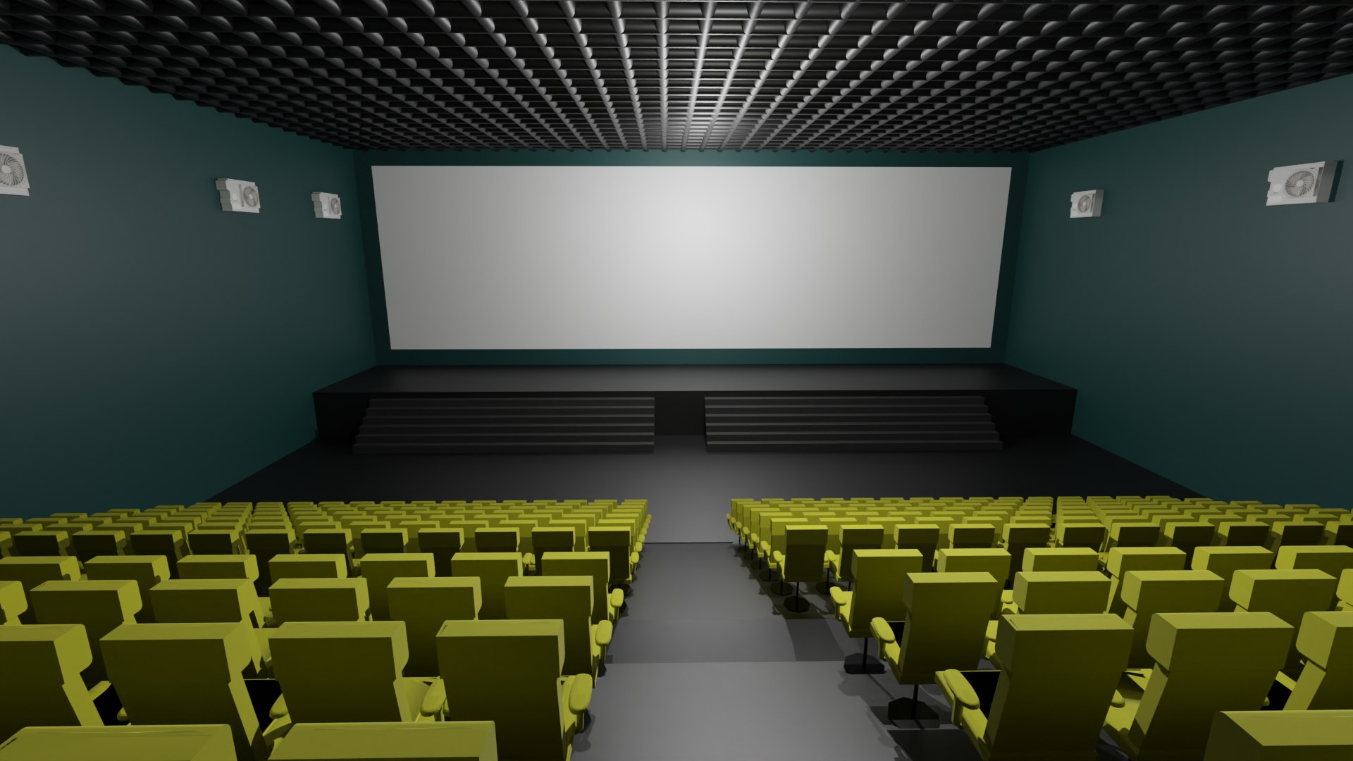 Cinema Interior 3D Model - TurboSquid 2140791