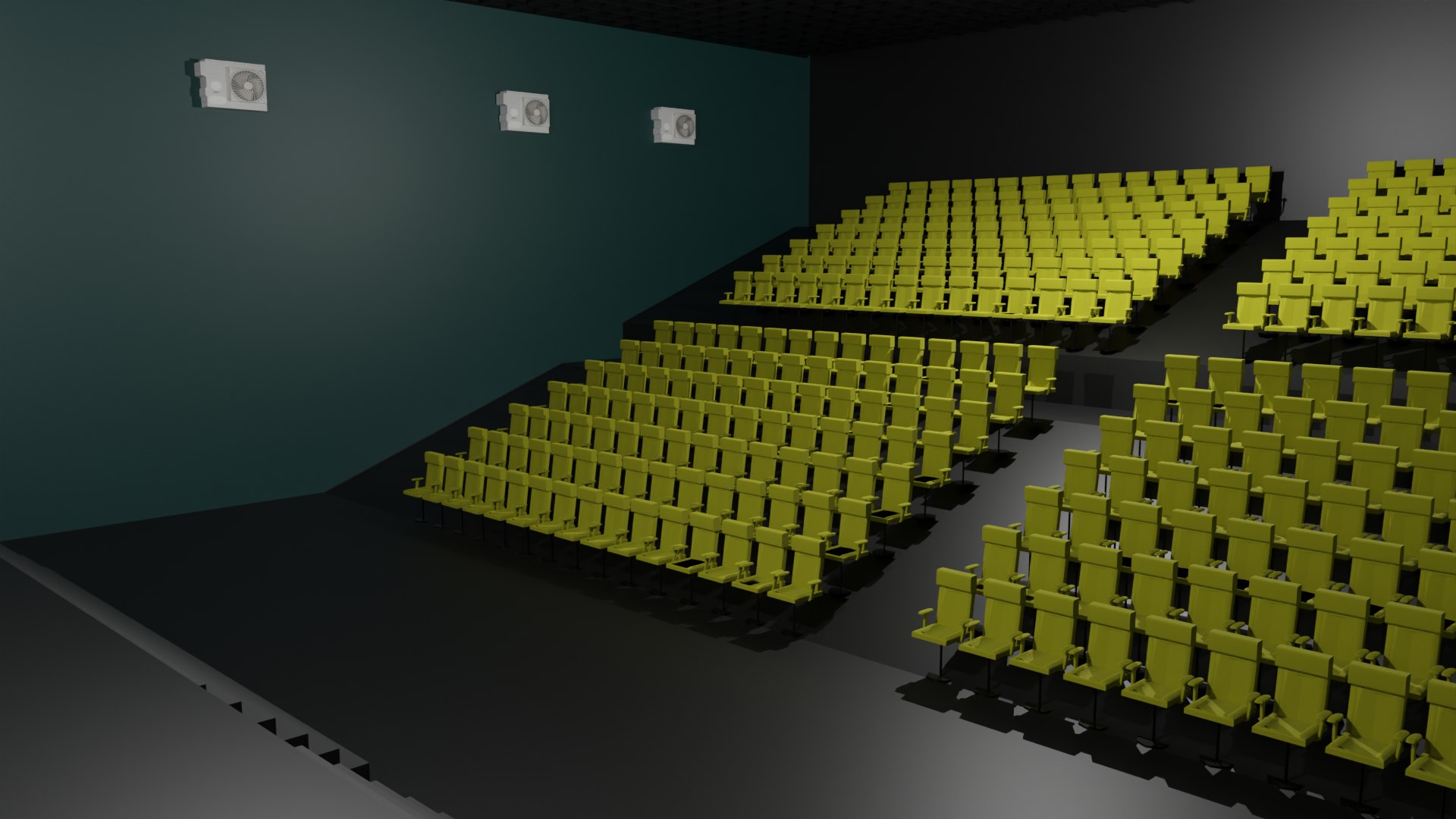 Cinema Interior 3D Model - TurboSquid 2140791