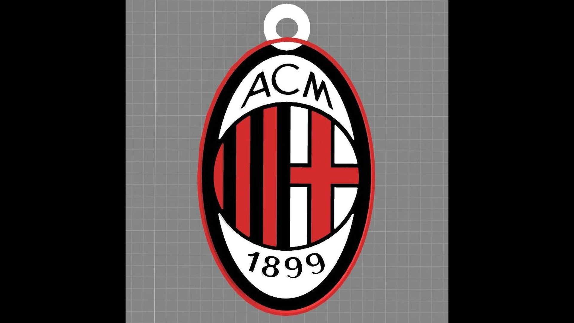 3D AC Milan Logo Shield Printable And Renderable Keychan - TurboSquid ...