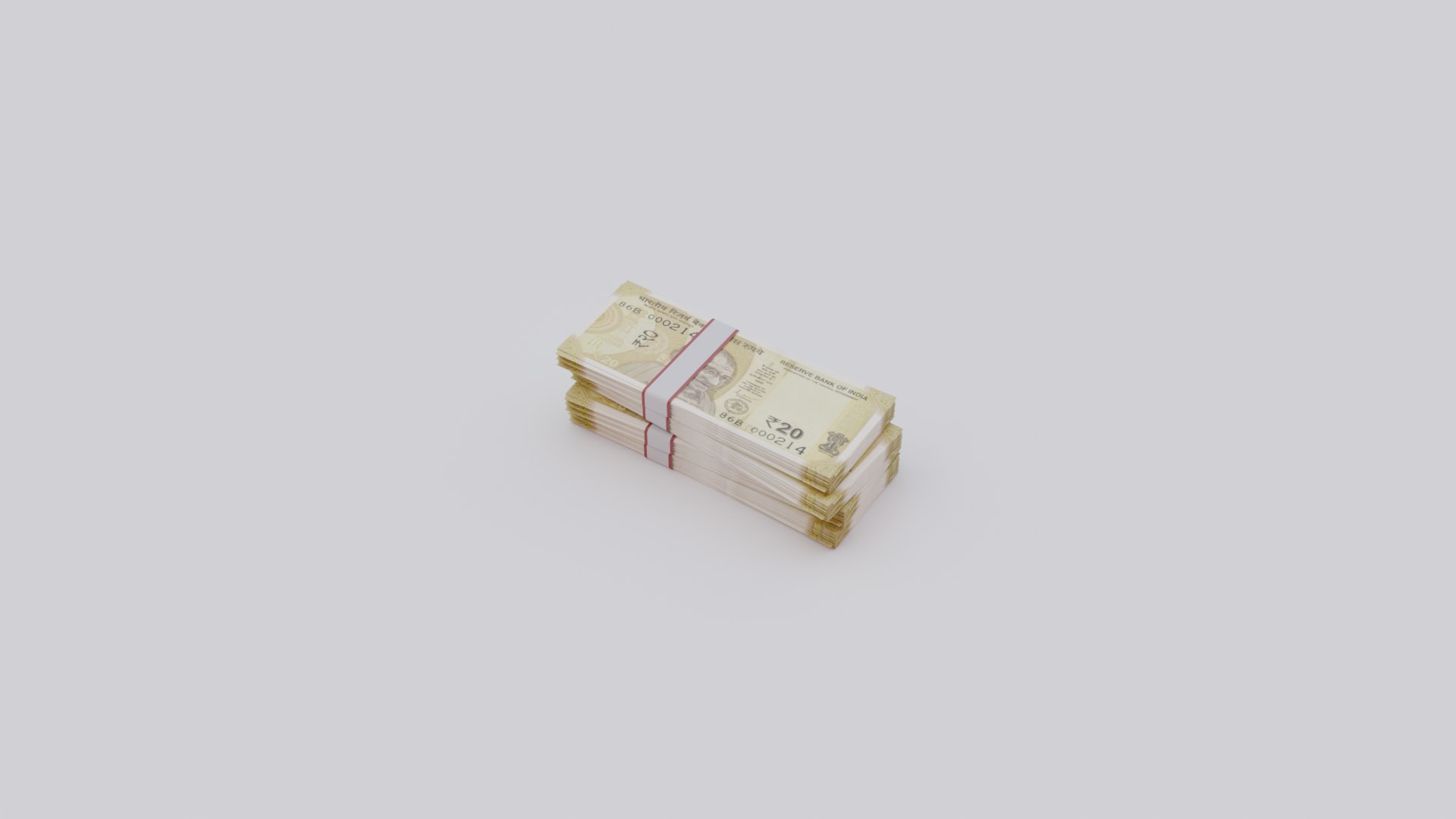 3D 20 Indian Rupee INR Currency - TurboSquid 2380185