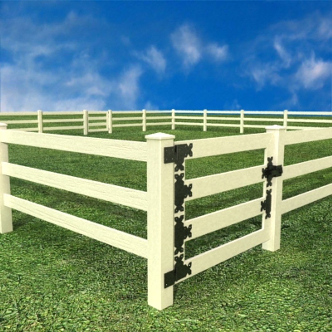 Wooden Fence Wood 3d Model