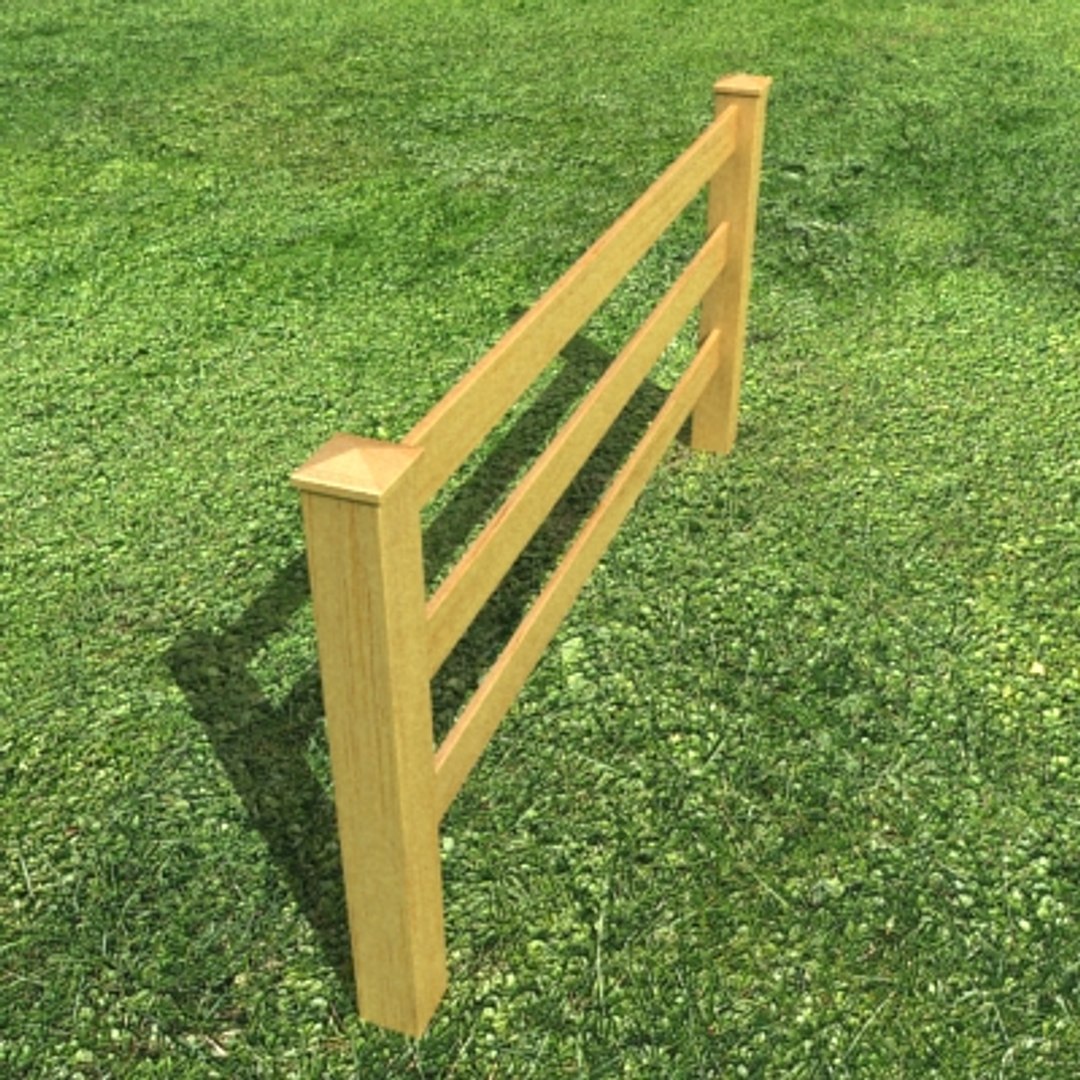 Wooden Fence Wood 3d Model