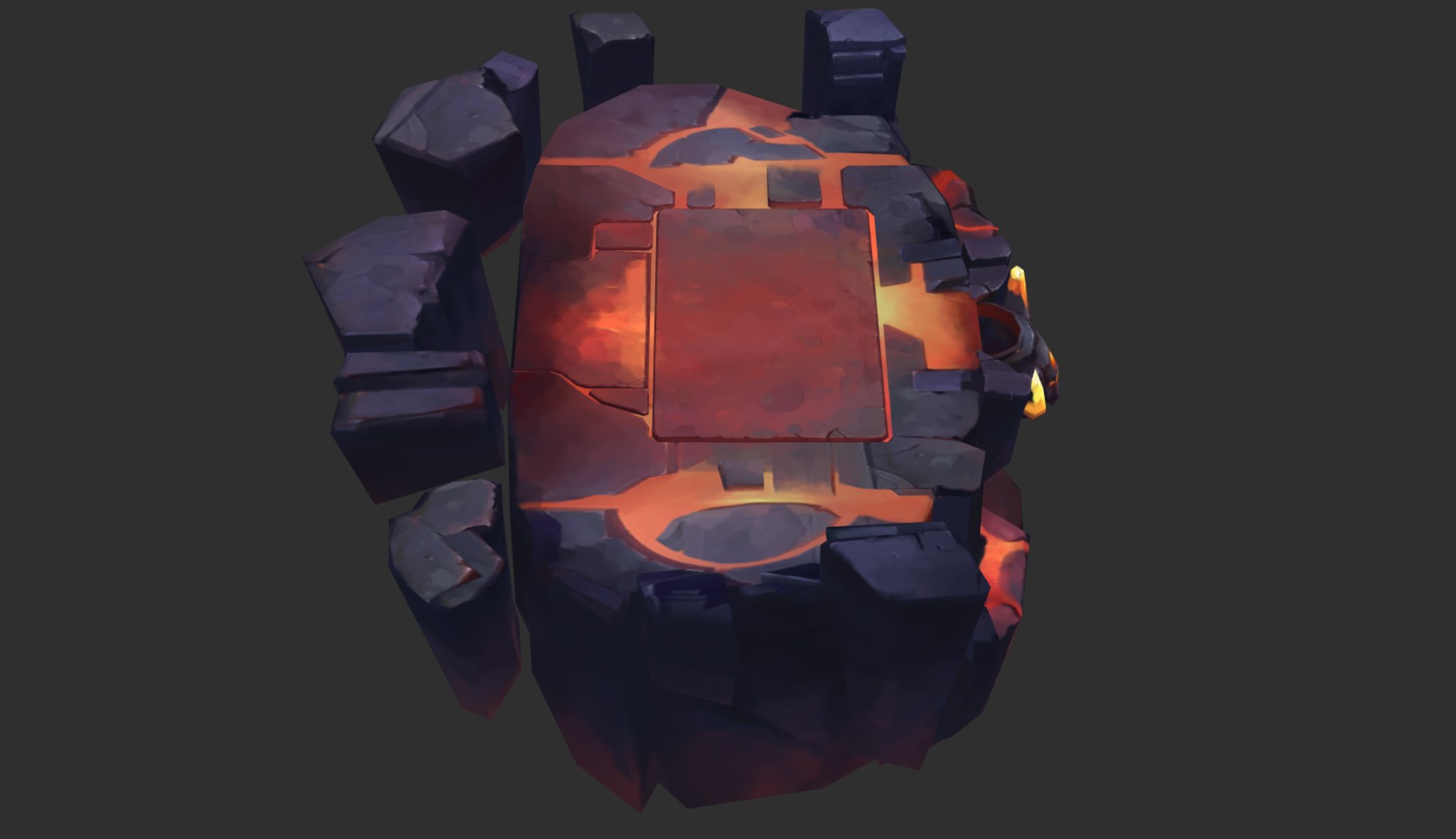 Volcano Map Hand-Painted Game Assets 3D model - TurboSquid 2095782