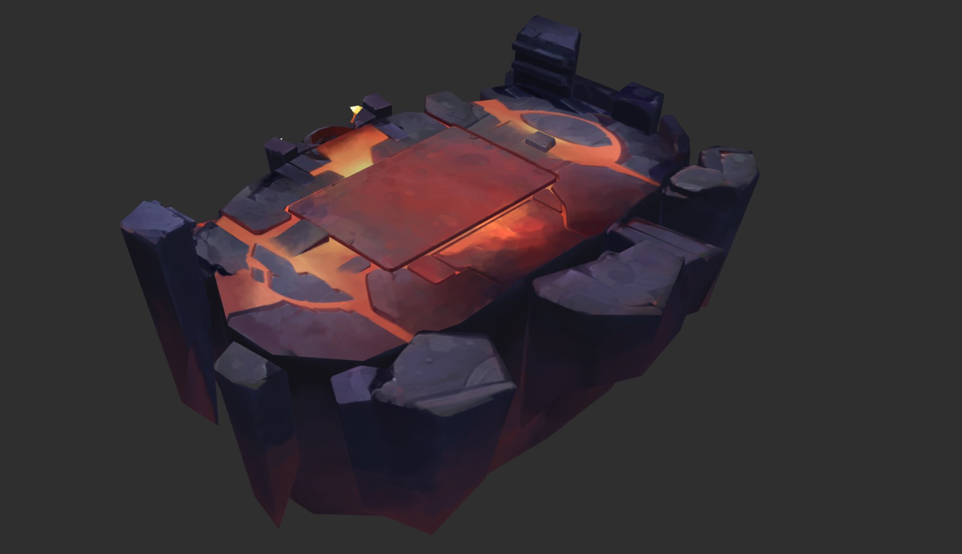Volcano Map Hand-Painted Game Assets 3D model - TurboSquid 2095782