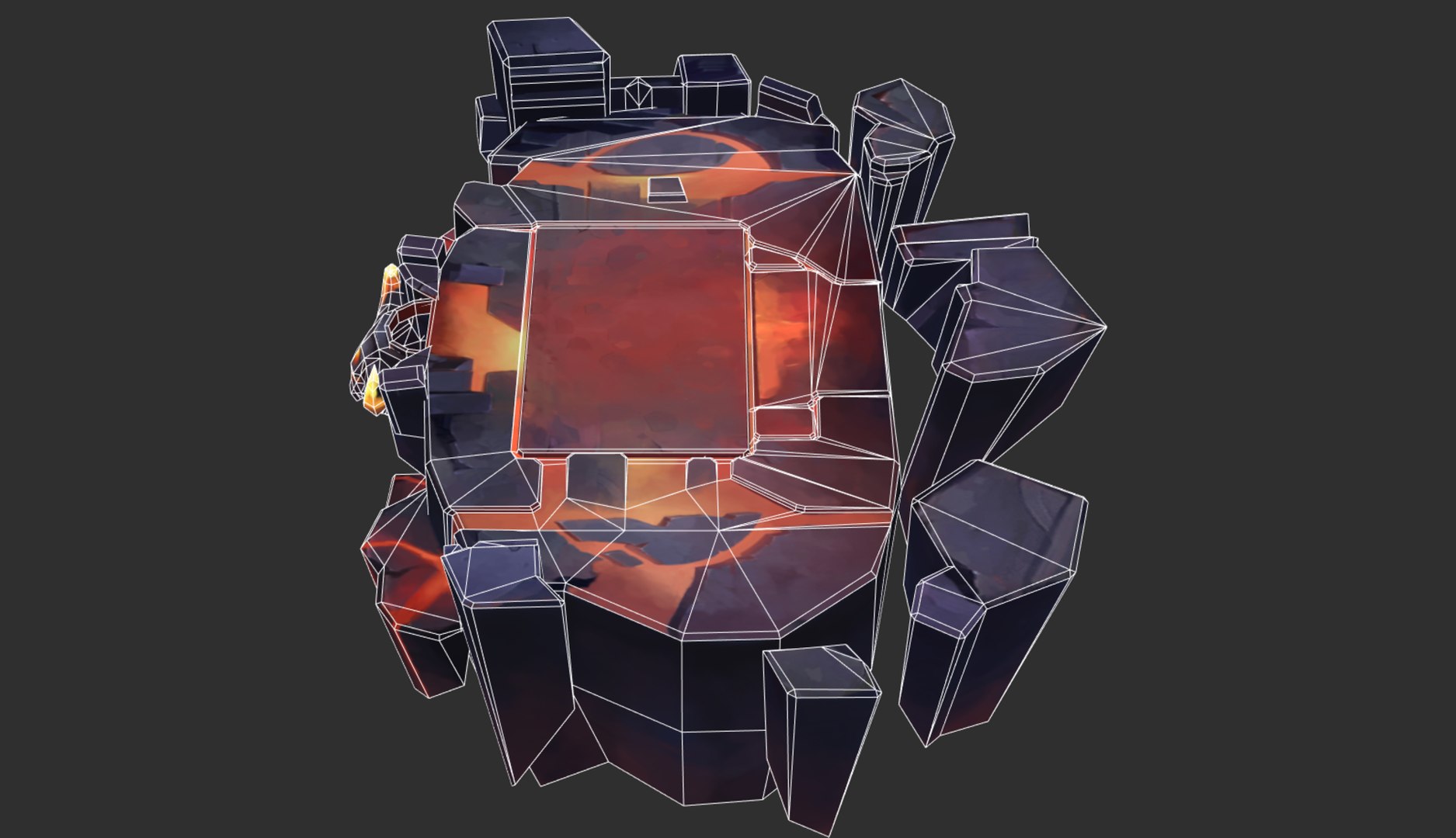 Volcano Map Hand-Painted Game Assets 3D model - TurboSquid 2095782