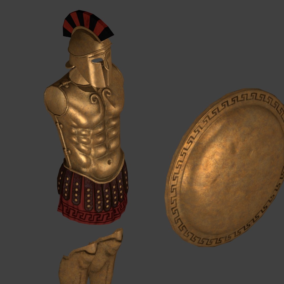 Maya Greek Hoplite Armor Shield