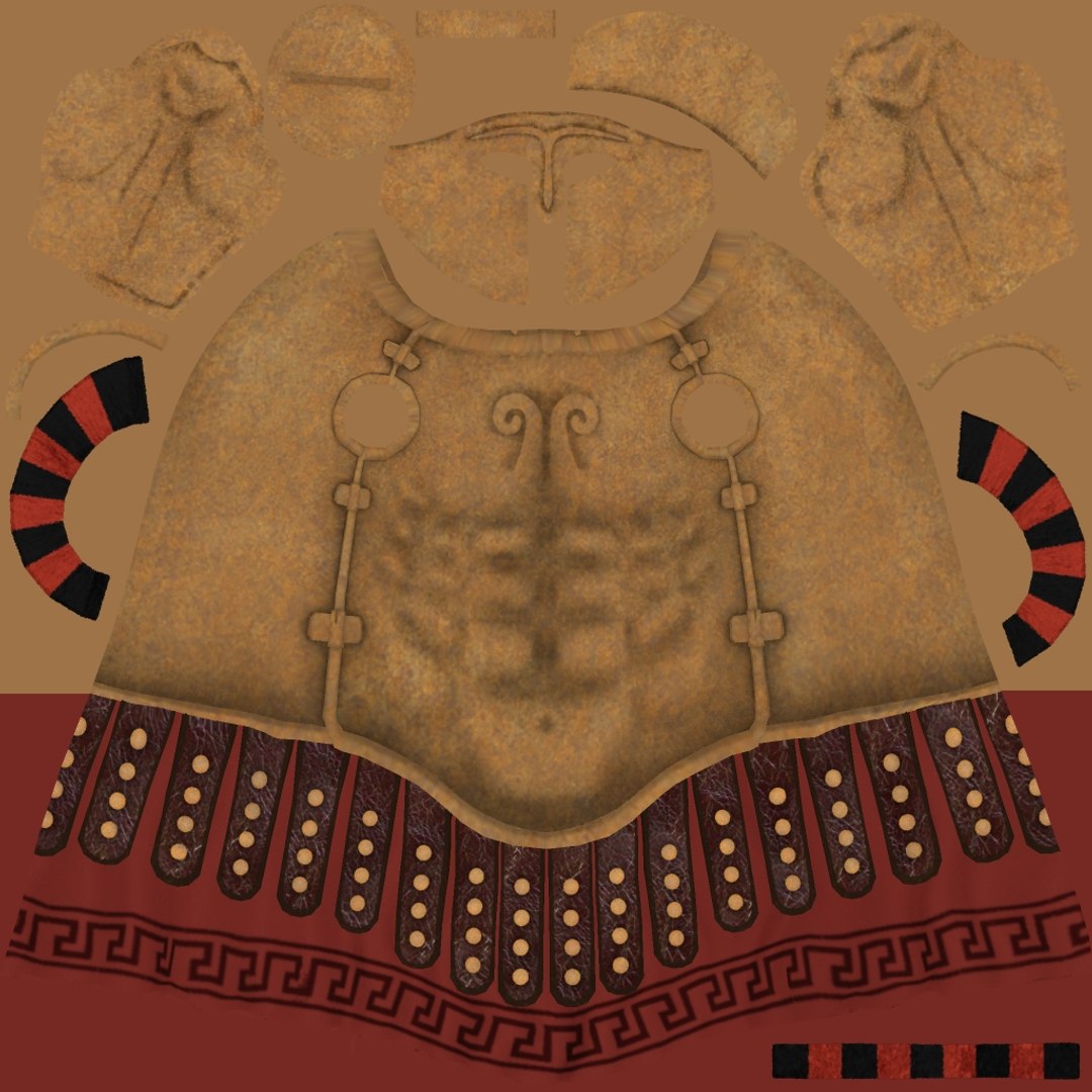 Maya Greek Hoplite Armor Shield