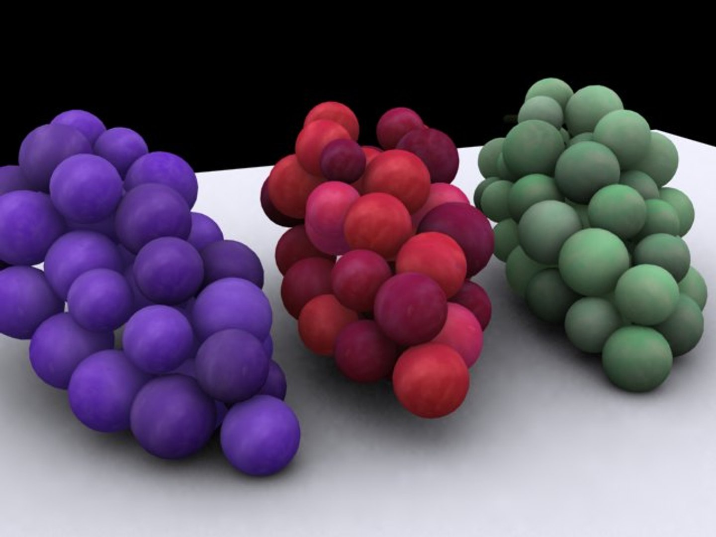 Grapes Fruit 3d Model