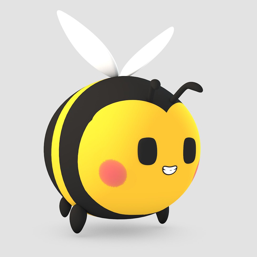 3D Cartoon Bee - TurboSquid 2161204