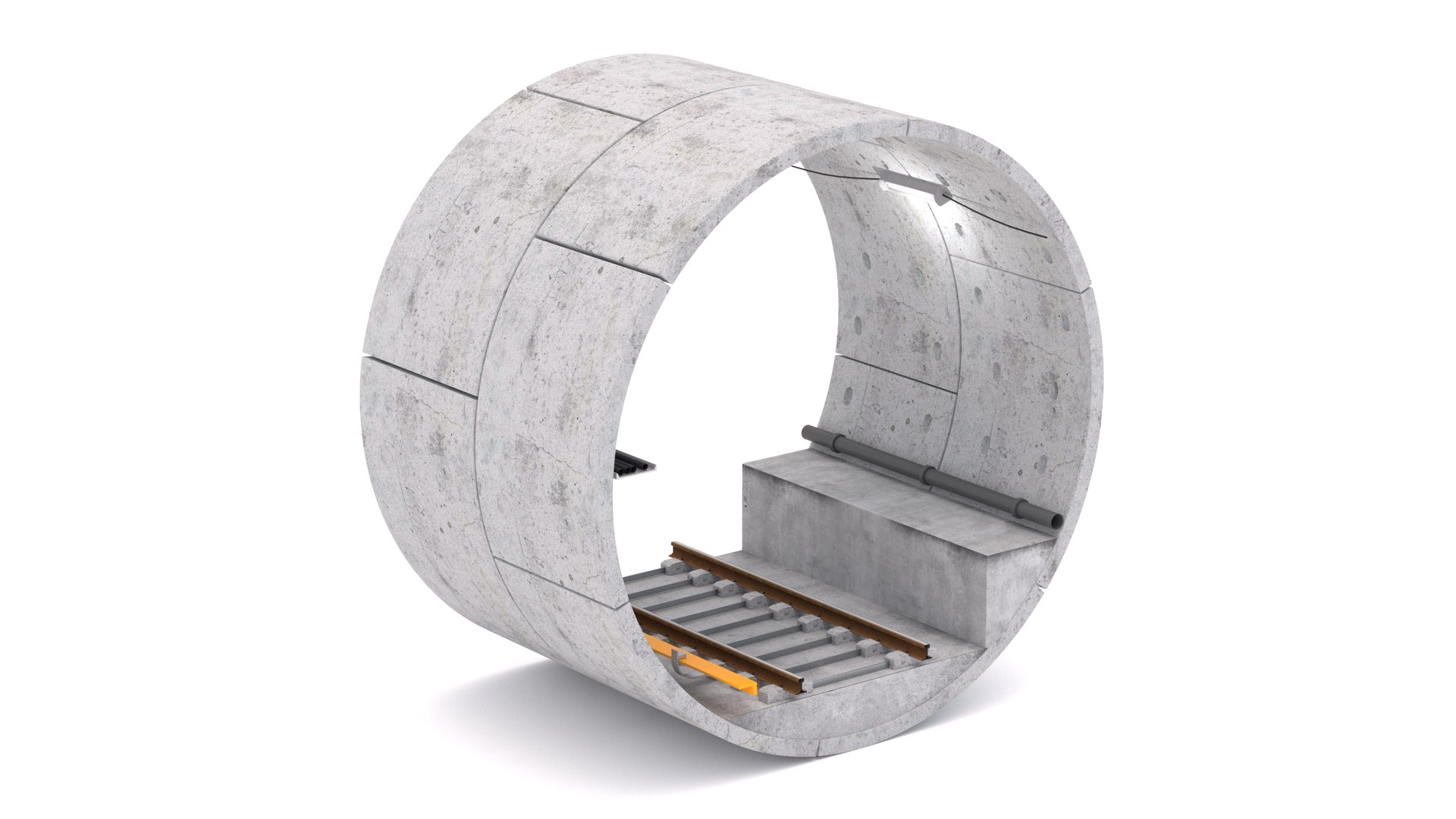 Subway Tunnel 3D Model - TurboSquid 2321846