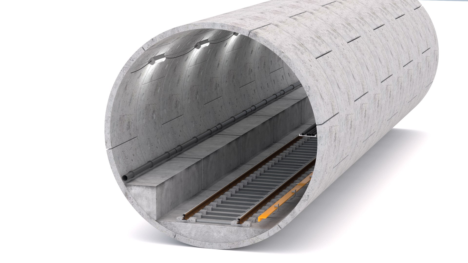 Subway Tunnel 3D Model - TurboSquid 2321846