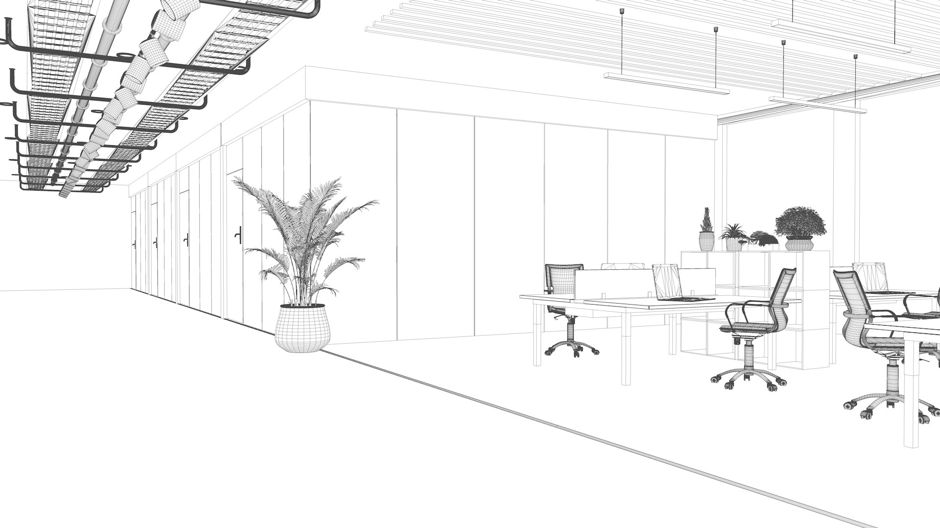 3D Offices Coworking Interior Design - TurboSquid 2035624
