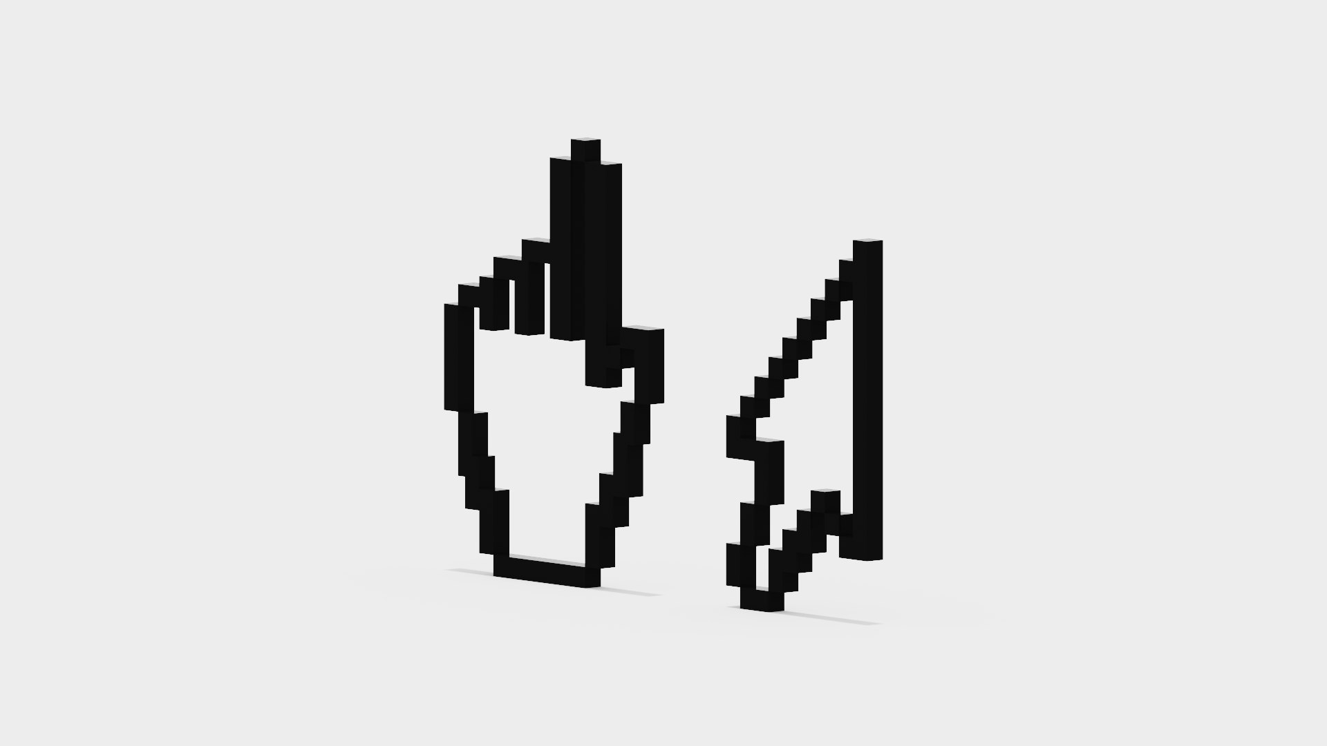 Mouse Hand And Arrow Cursor Icon 3D - TurboSquid 1886321