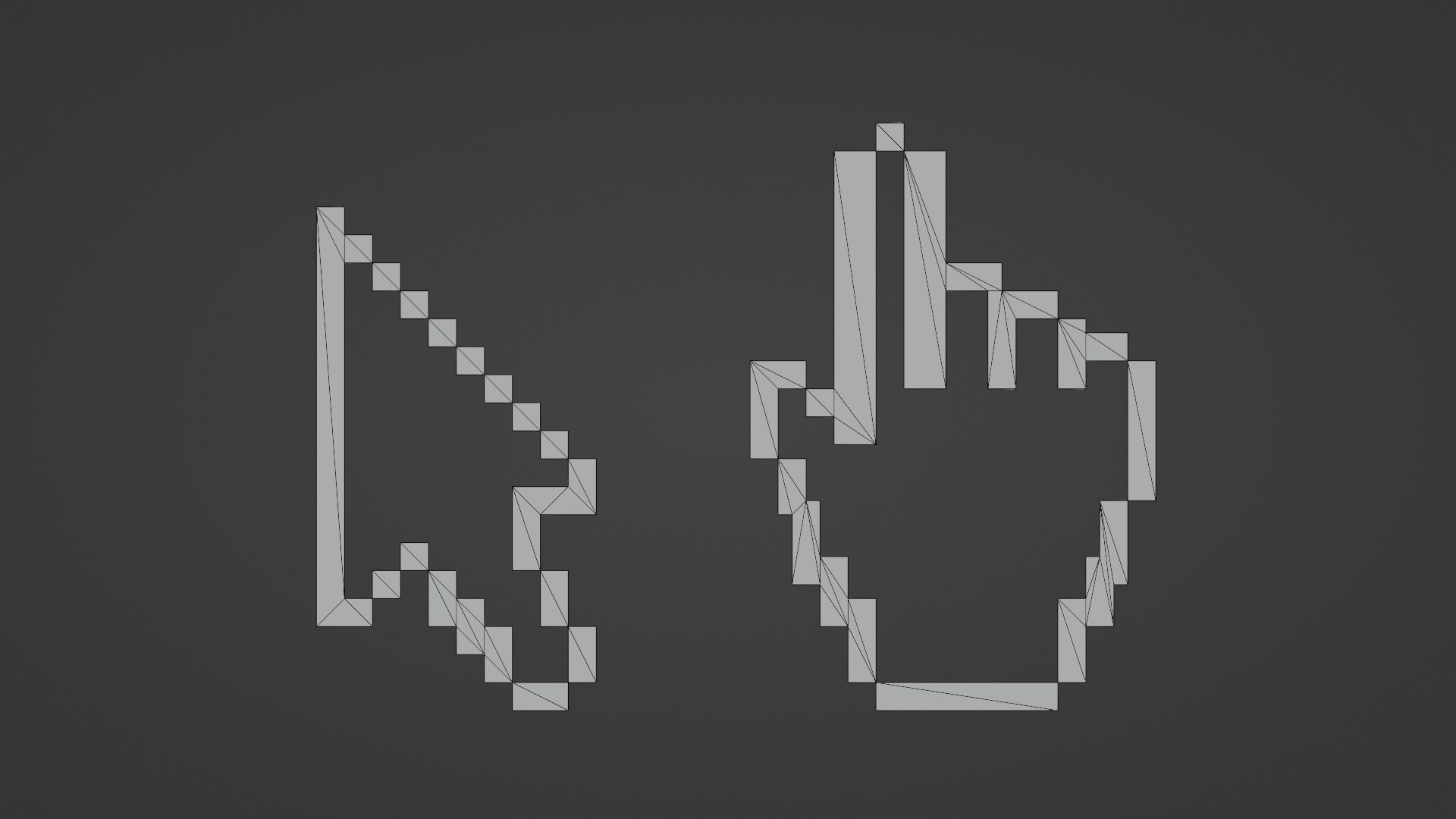 Mouse Hand And Arrow Cursor Icon 3D - TurboSquid 1886321