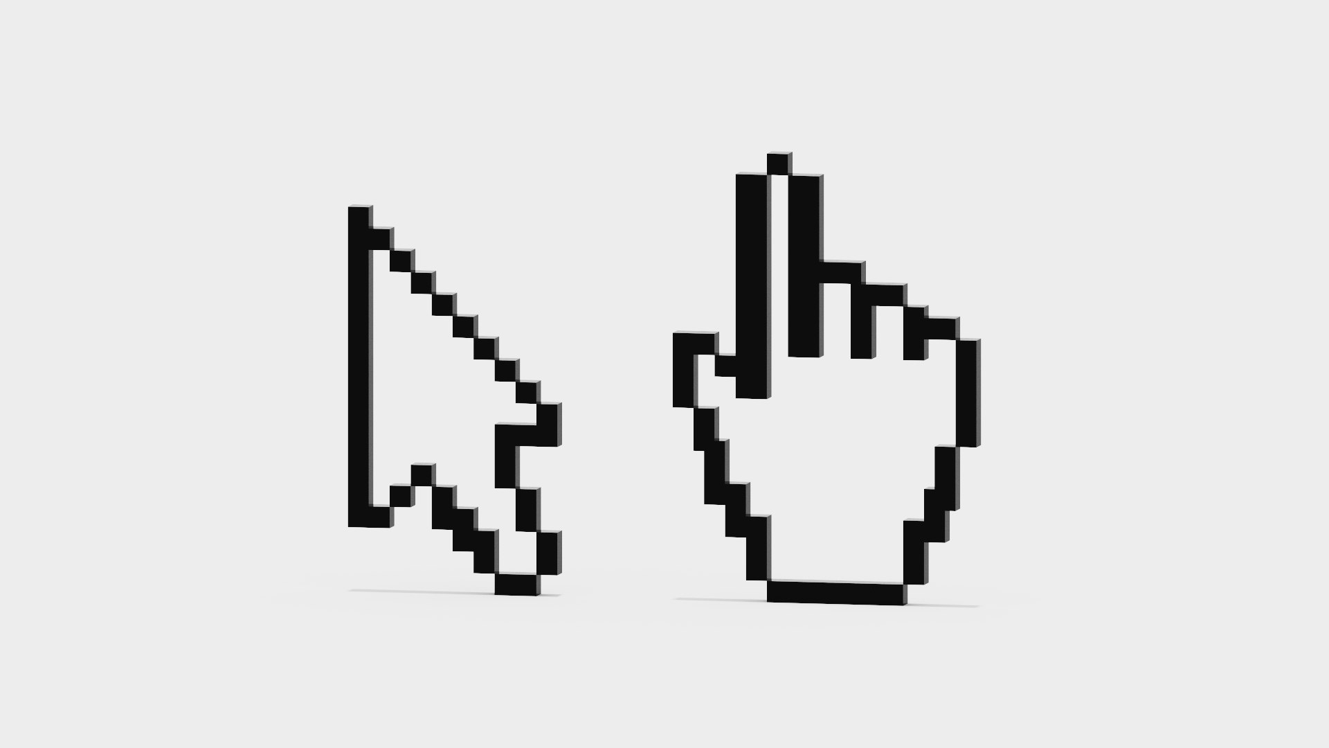 Mouse Hand And Arrow Cursor Icon 3D - TurboSquid 1886321