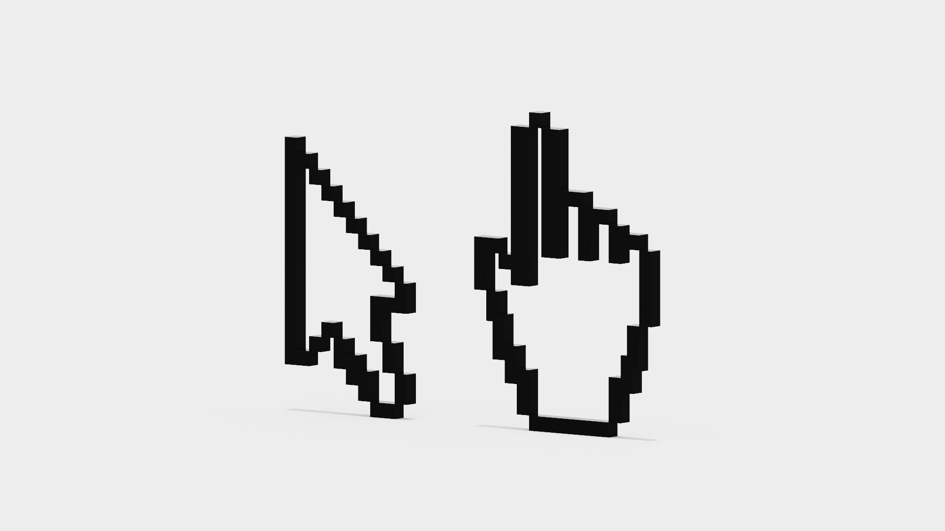 Mouse Hand And Arrow Cursor Icon 3D - TurboSquid 1886321