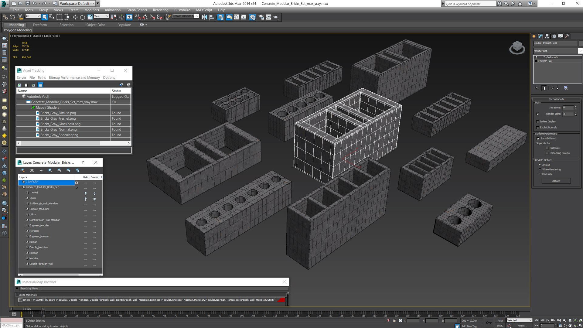 3D Concrete Modular Bricks Set - TurboSquid 2141582