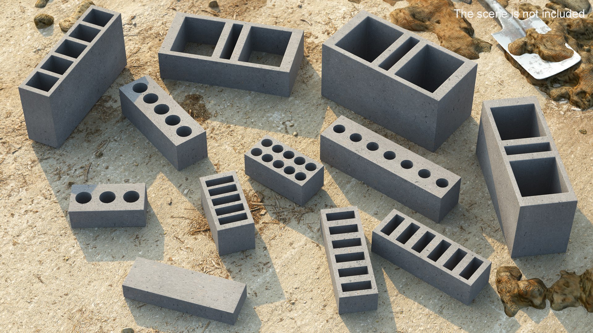 3D Concrete Modular Bricks Set - TurboSquid 2141582