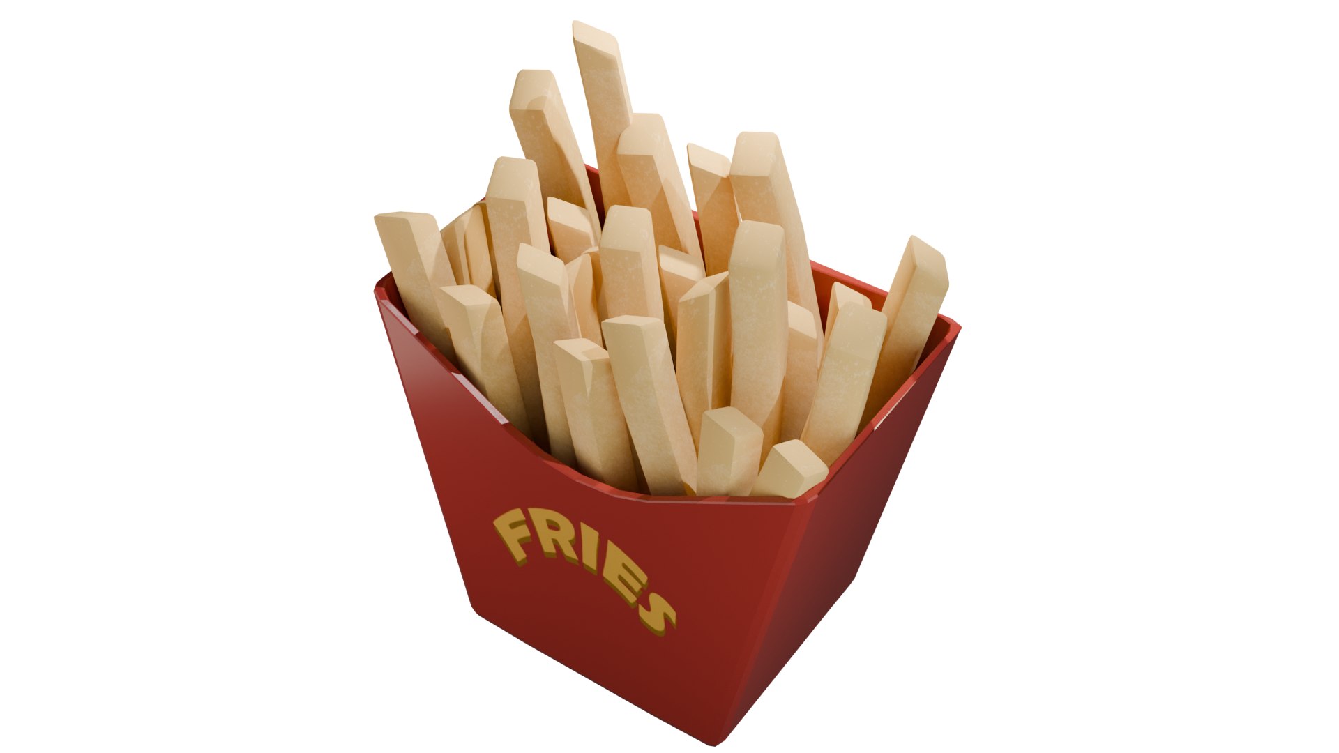 French Fries Box 3D Model - TurboSquid 2227186