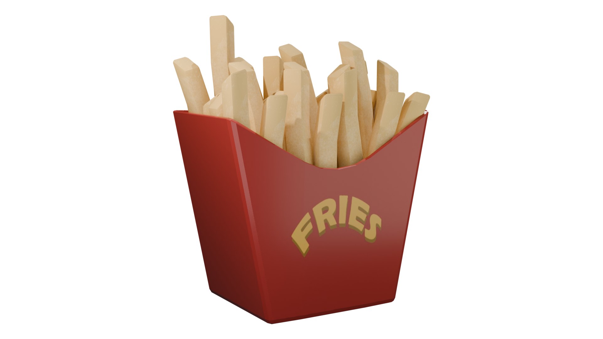 French Fries Box 3D Model - TurboSquid 2227186