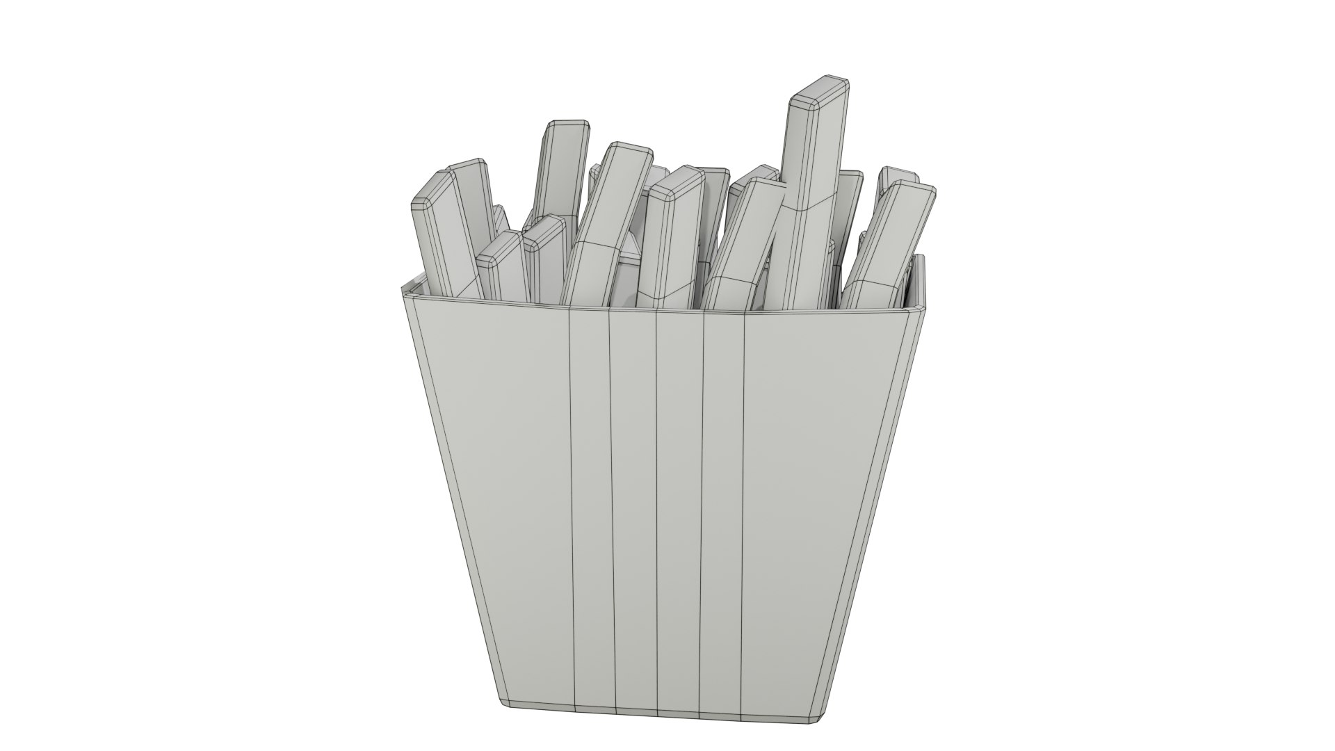 French Fries Box 3D Model - TurboSquid 2227186