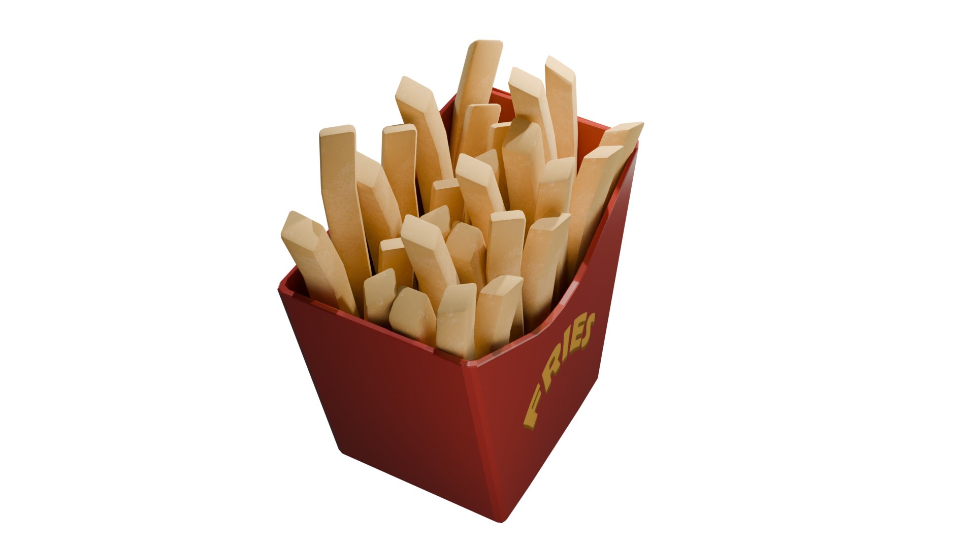 French Fries Box 3D Model - TurboSquid 2227186