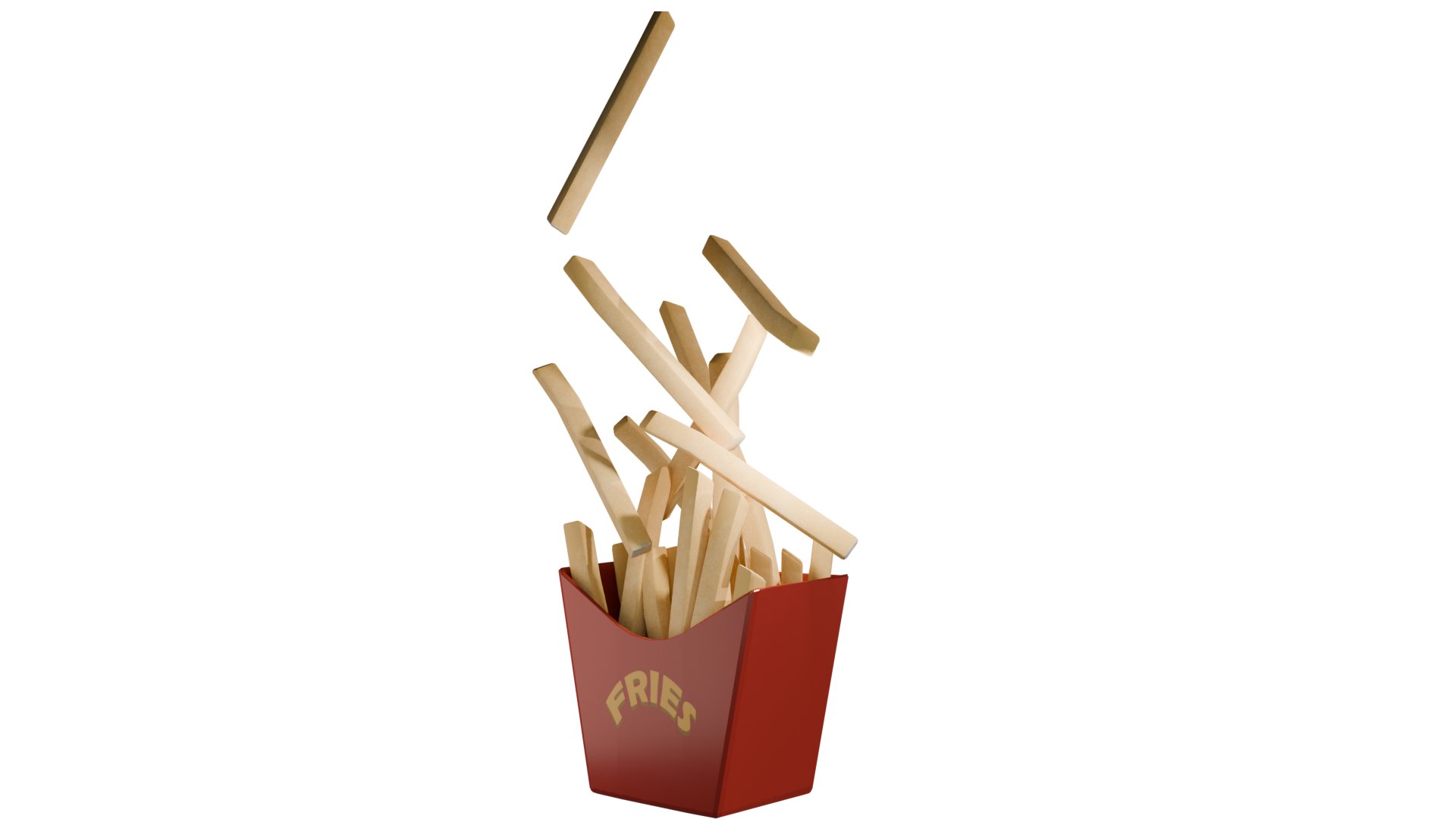 French Fries Box 3D Model - TurboSquid 2227186