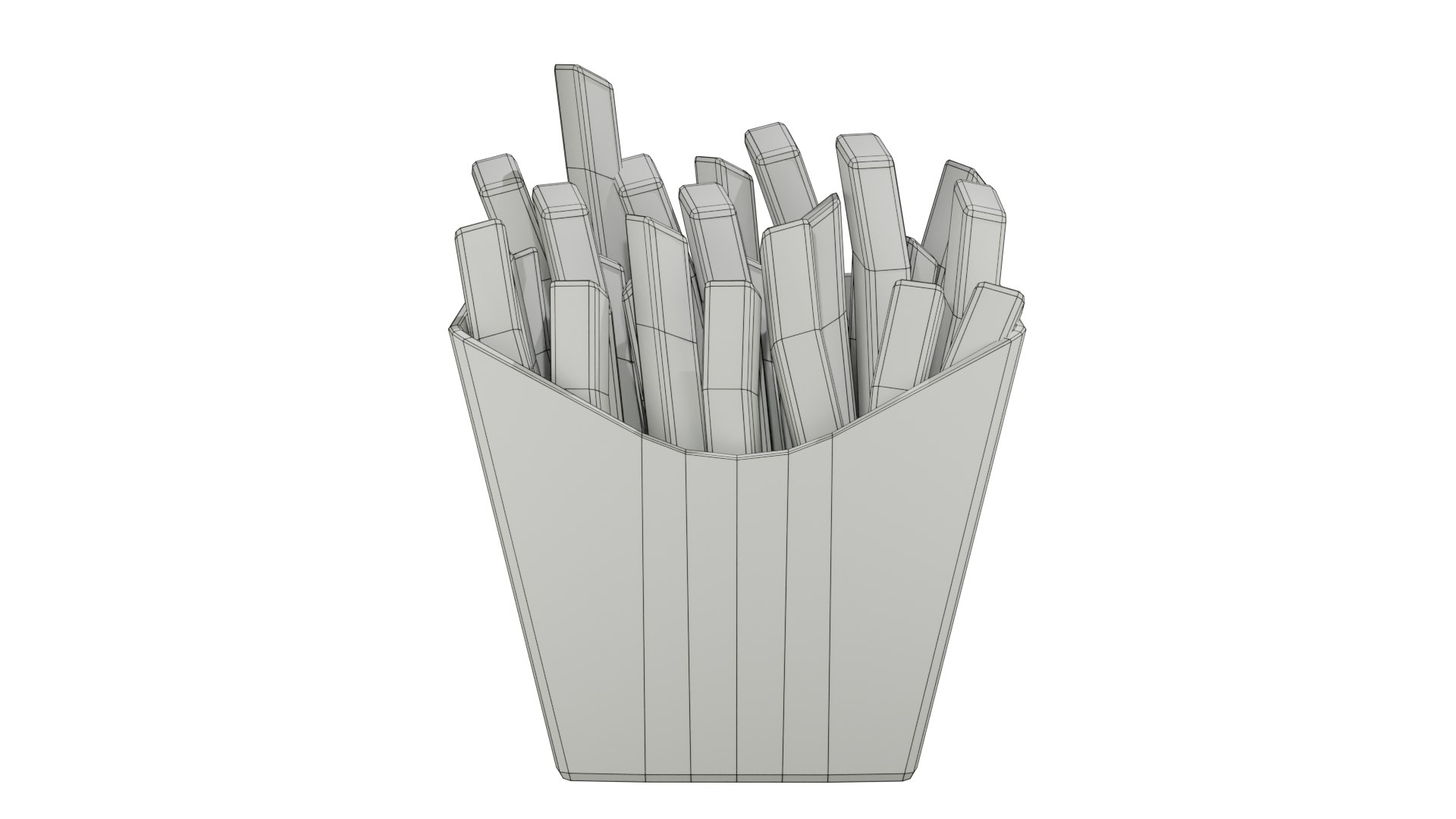 French Fries Box 3D Model - TurboSquid 2227186