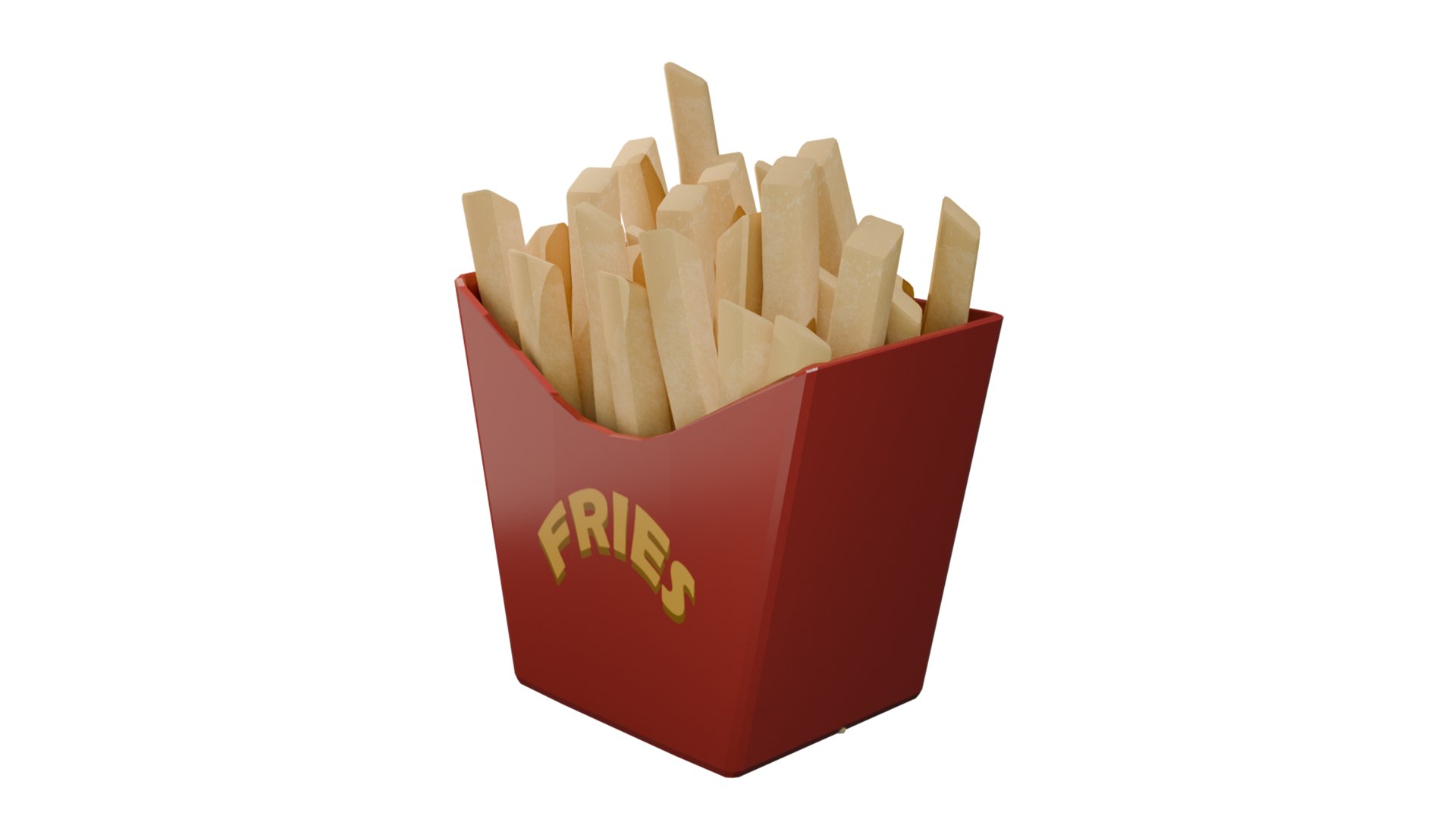 French Fries Box 3D Model - TurboSquid 2227186