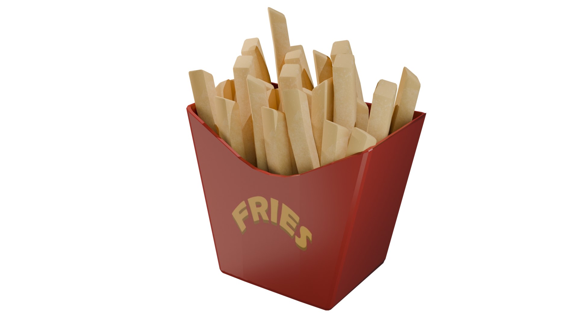 French Fries Box 3D Model - TurboSquid 2227186