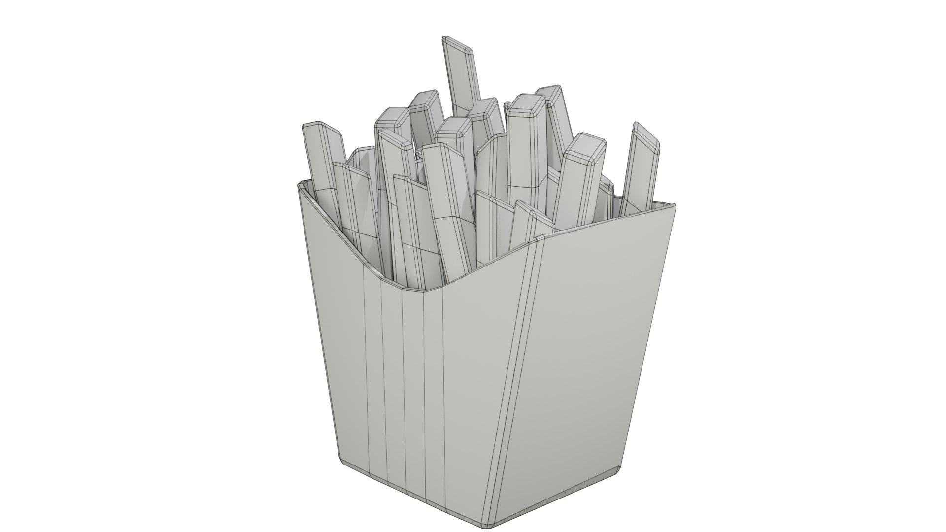 French Fries Box 3D Model - TurboSquid 2227186