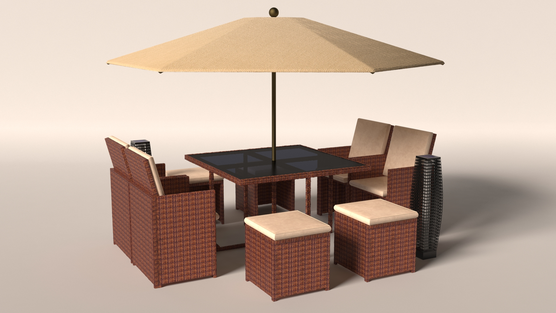 Wicker Patio Furniture 3D model - TurboSquid 1853491