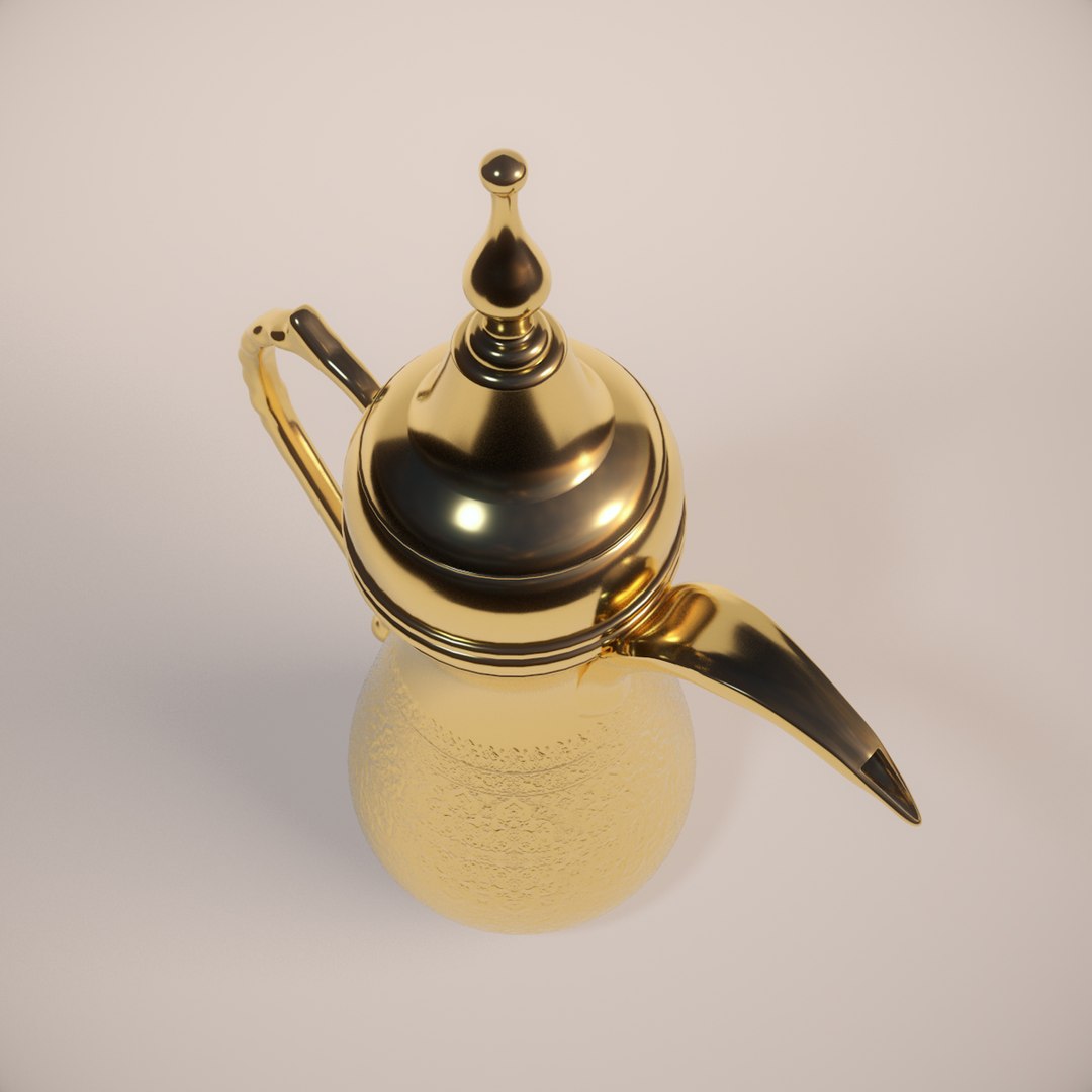 Arabic Dallah Coffee Pot 3D Model - TurboSquid 1579556