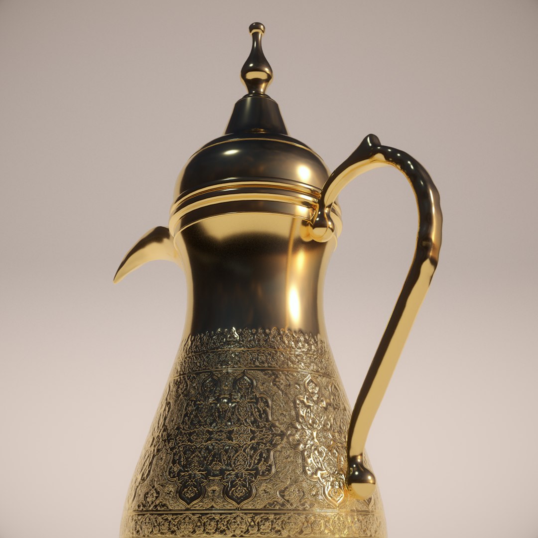 Arabic Dallah Coffee Pot 3D Model - TurboSquid 1579556