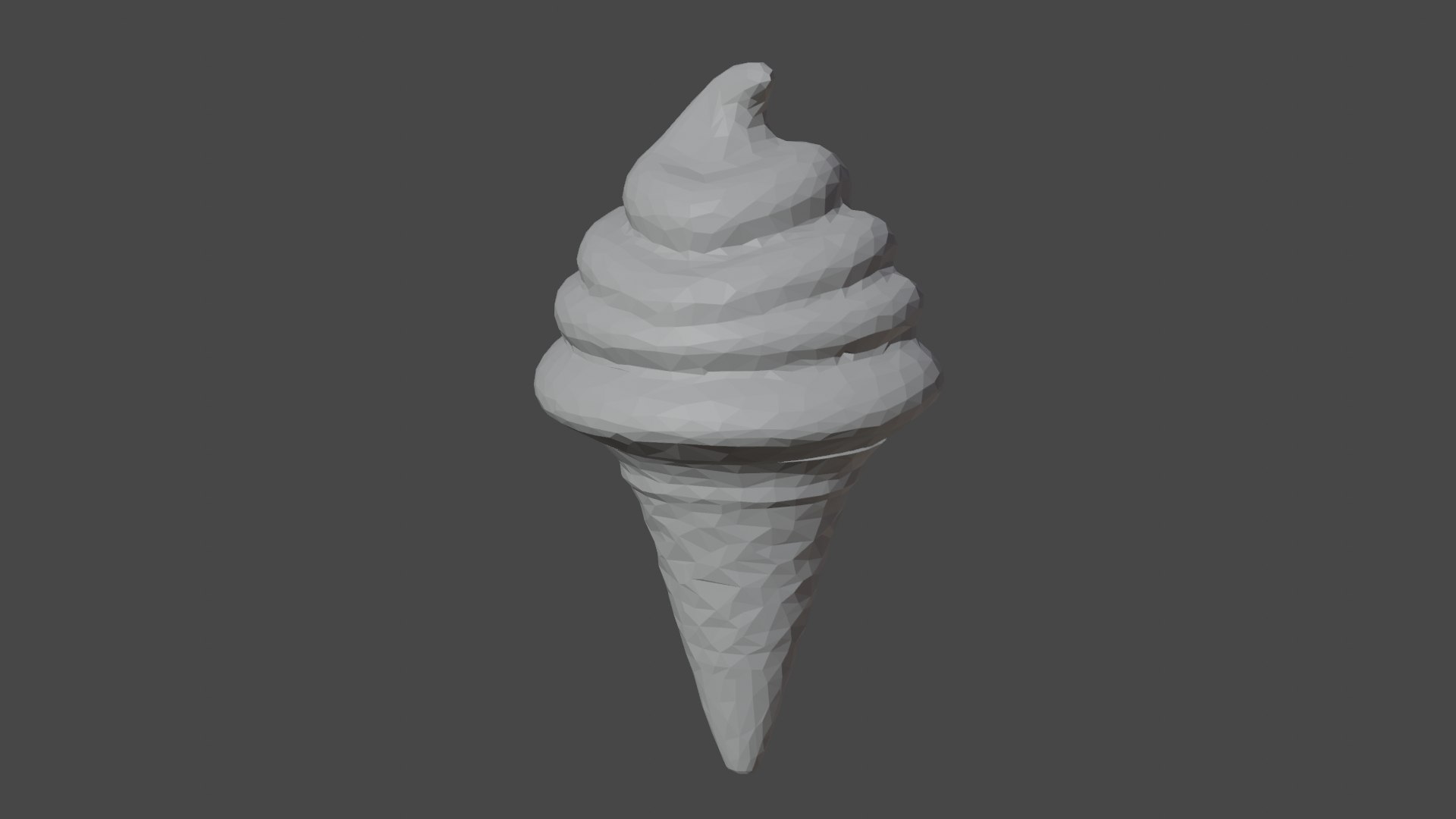 Low Poly Ice Cream Cone Model - TurboSquid 2296100