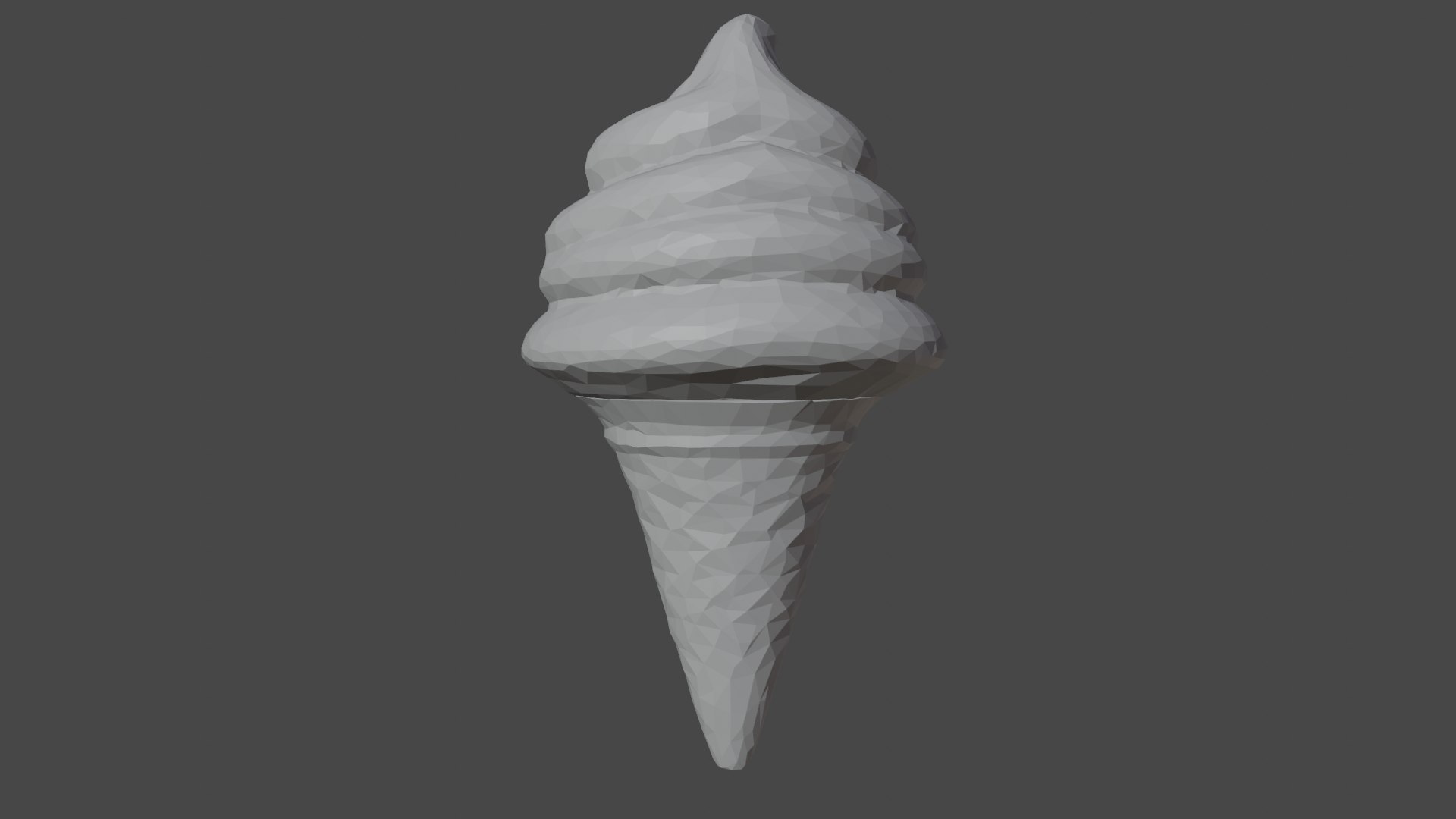 Low Poly Ice Cream Cone Model - TurboSquid 2296100