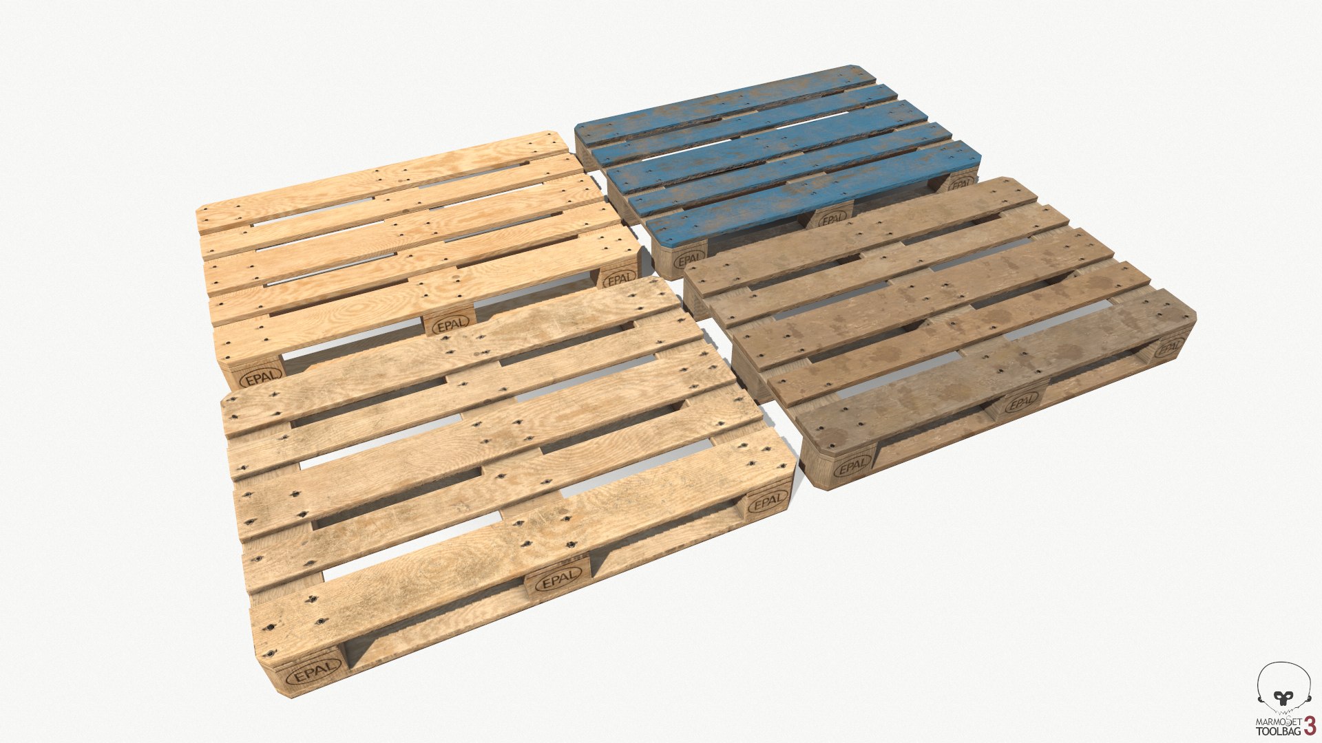 4 Type Euro Palette 3D Model - TurboSquid 1250204