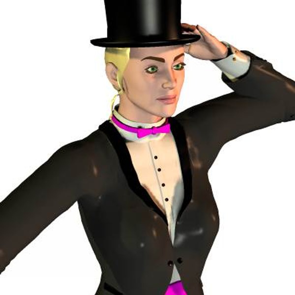 tuxedo poser figure 3d pz3