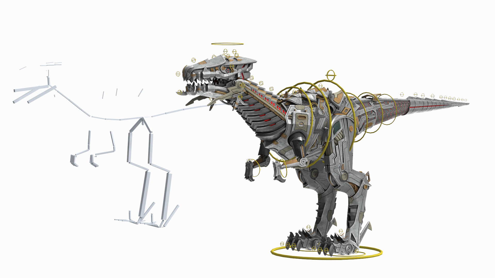 3D Robotic Dinosaur Rigged - TurboSquid 2247273